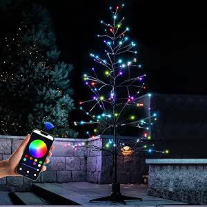 Amazon.com: 6.5FT LED Pre-Lit Artificial Tree with 153 Lights Warm and ...