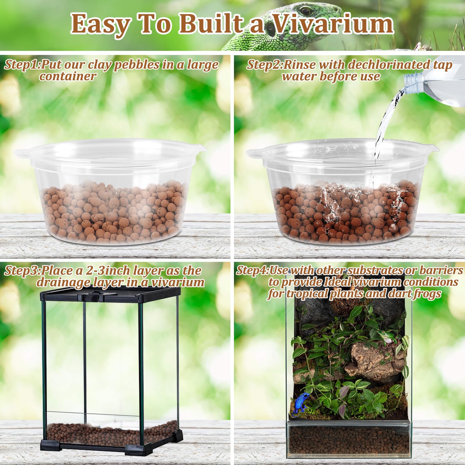 Snapklik.com : Riare 4LBS Expanded Clay Balls Terrarium Substrate For ...