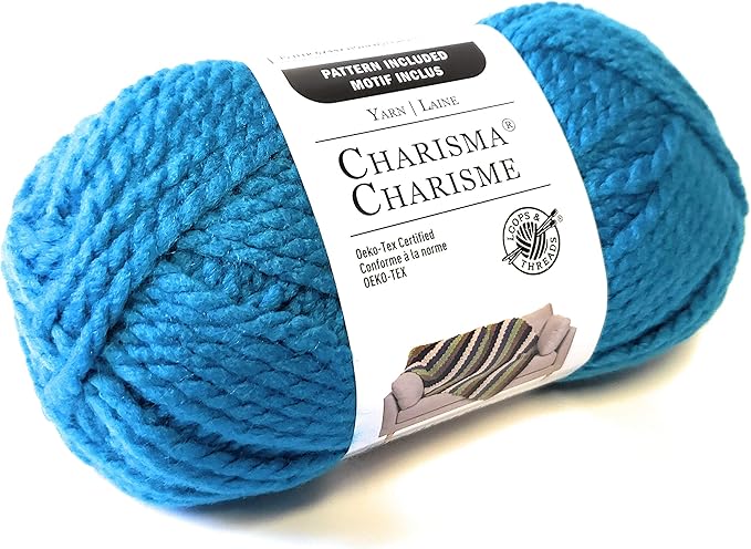 Amazon.com: Loops & Thread Charisma Yarn - 3.5 oz - Electric Blue