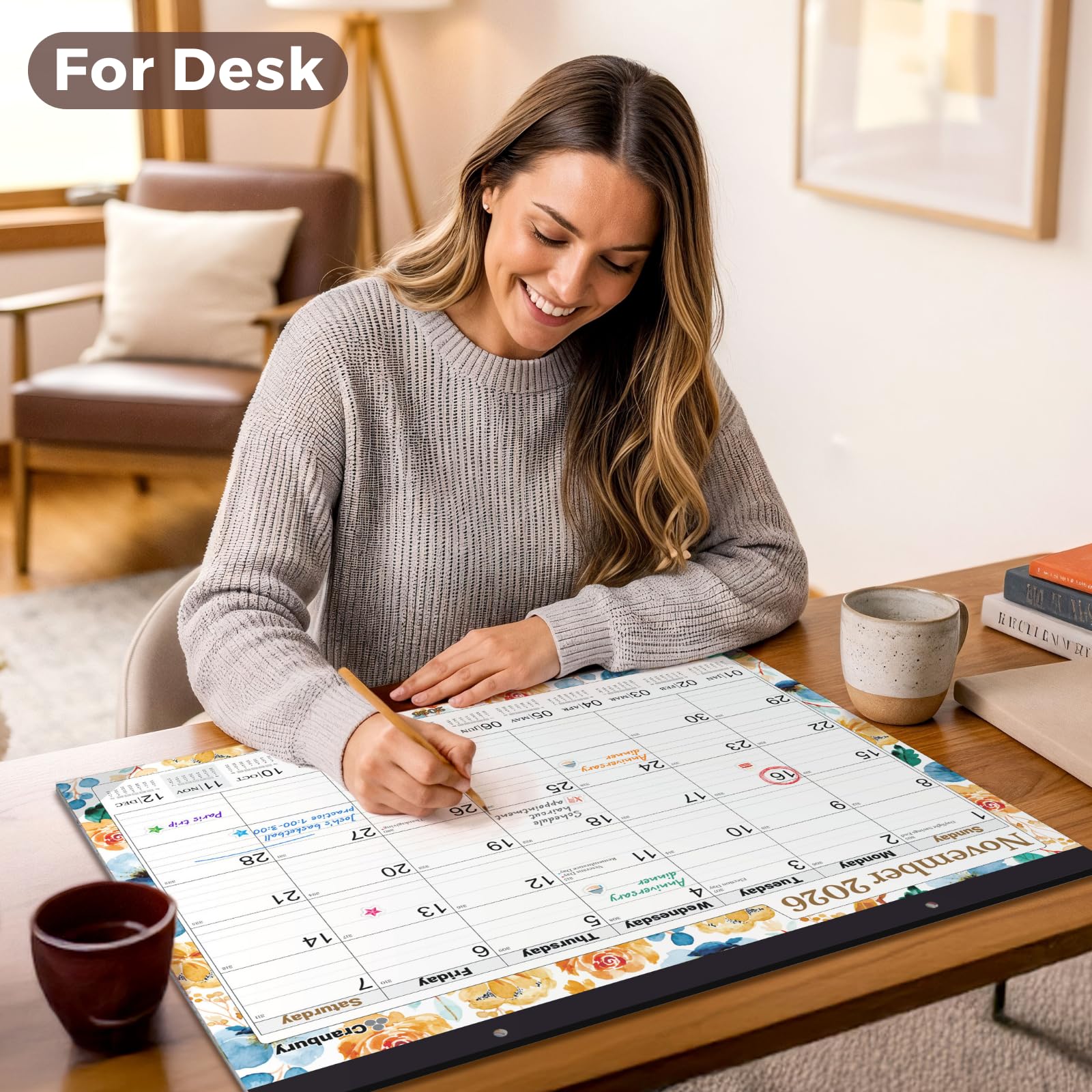 Snapklik.com : Large 22x17 Desk Calendar 2026, Use Jan To Dec 2026 As ...