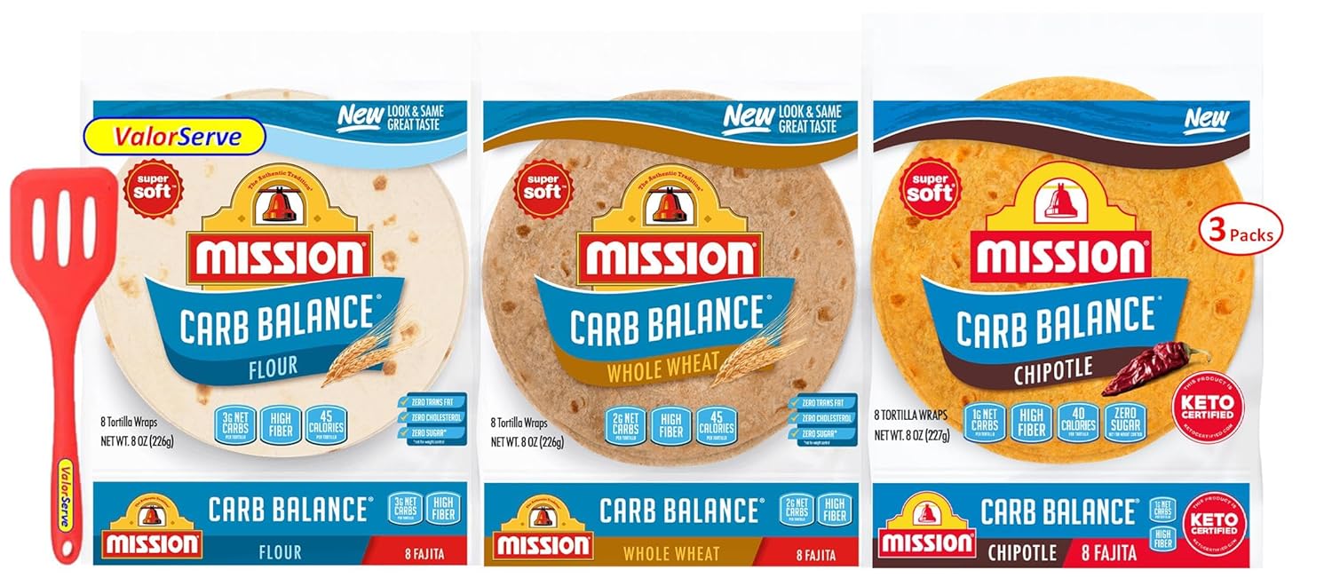Amazon.com: Mission Carb Balance Fajita Variety Pack - Low Carb ...