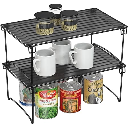 Amazon.com: 2 Pack - DecoBros Stackable Kitchen Cabinet Organizer ...