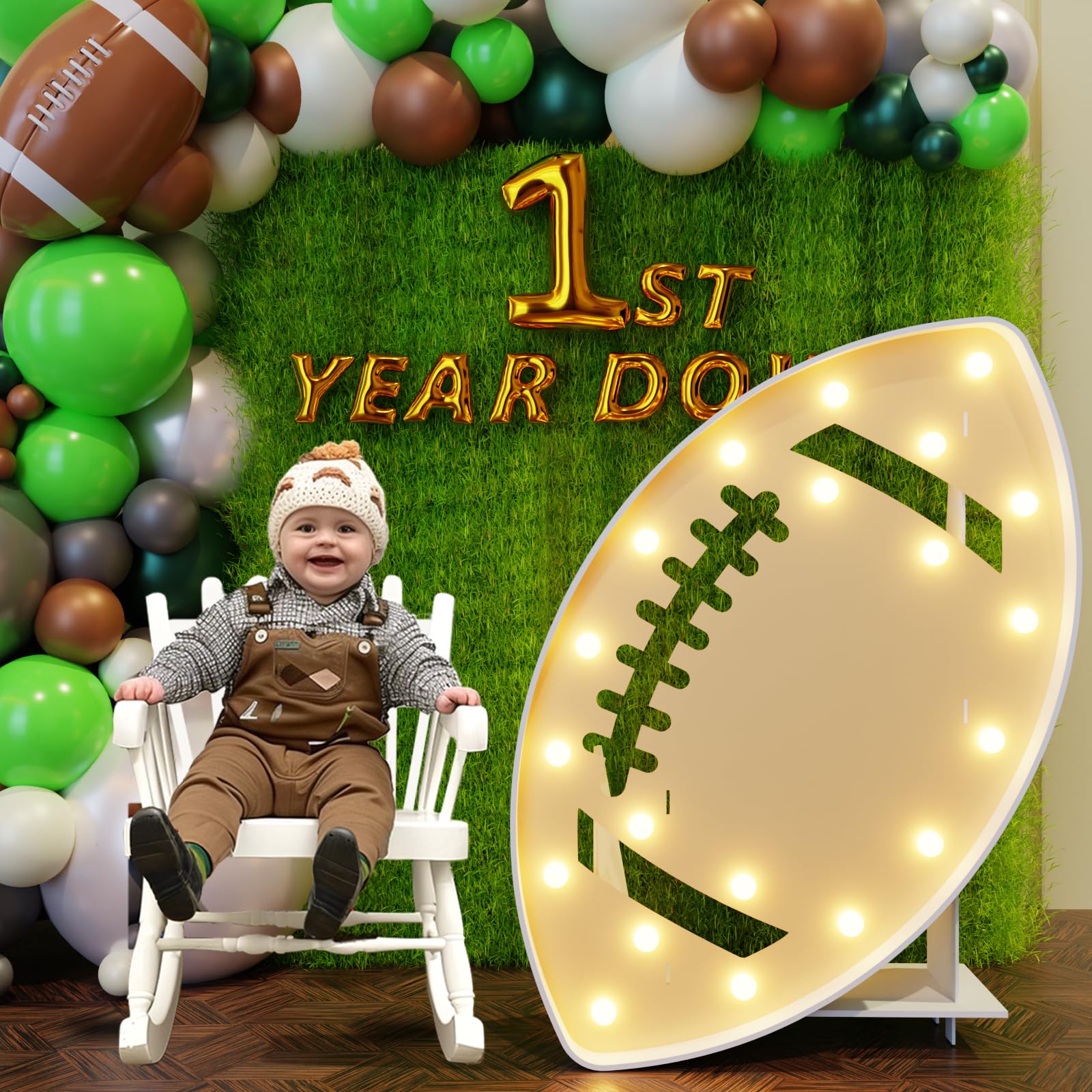 Snapklik.com : Imprsv Football 1st Birthday Party Decorations, 3FT ...