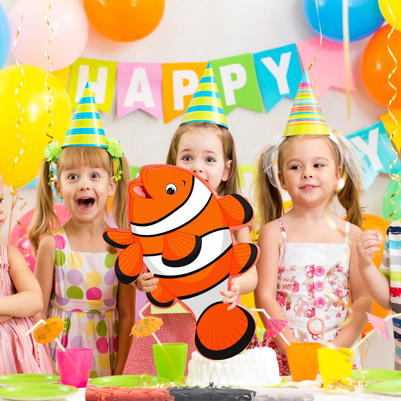 Fish Pinata Fish Animal Theme Pinata Includes Stick Blindfold Bat and ...