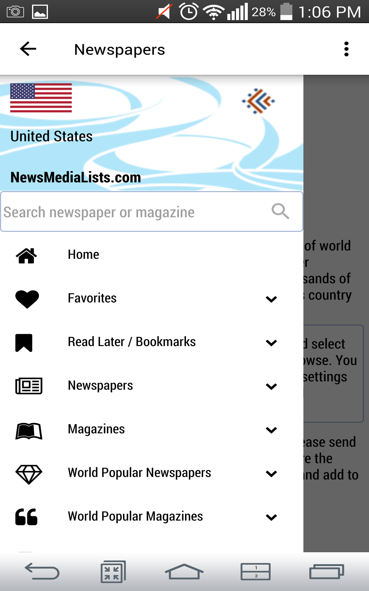 World Newspapers & Magazines - News Media Lists - App on Amazon Appstore