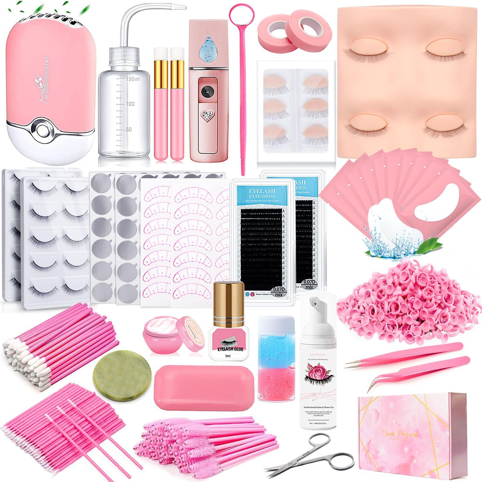 Amazon.com: Mekupeu Acrylic Eyelash Extension Pallet Kits, Grafting ...