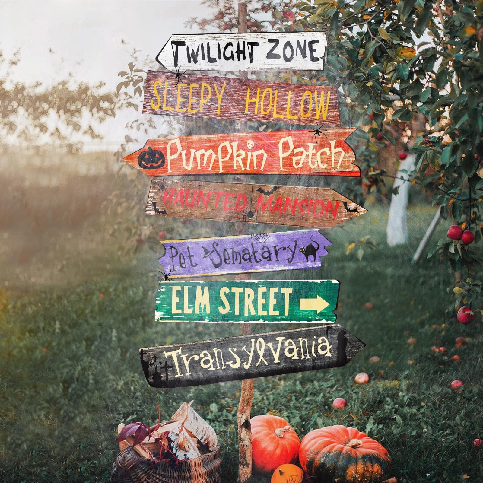 Amazon.com : Halloween Decorations Outdoor Yard Sign - 7pcs Directional ...