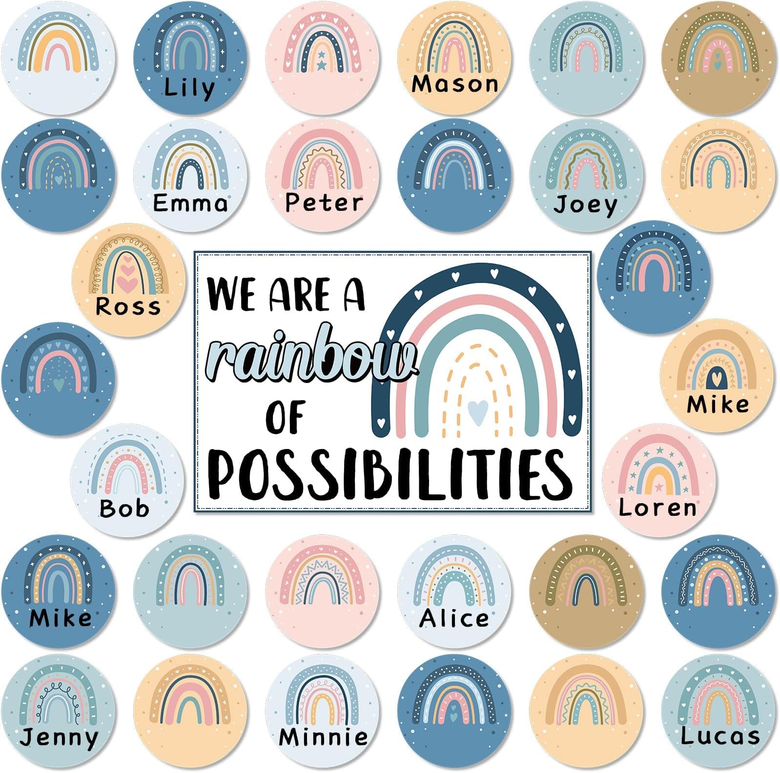 Amazon.com: Groovy Boho Bulletin Board Decorations Retro Hippie ...