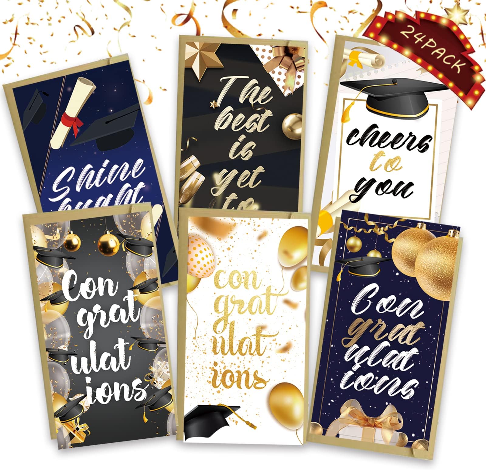 Amazon.com : Graduation Greeting Cards 2023, 24PCS Graduation Gift ...