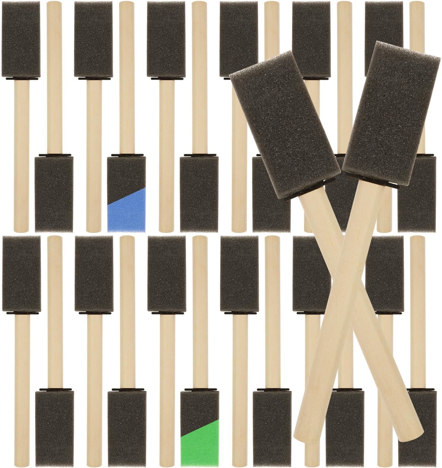 24 Pcs Sponge Brush,1 Inch Foam Brush, Sponge Paint Brushes, Foam Paint ...