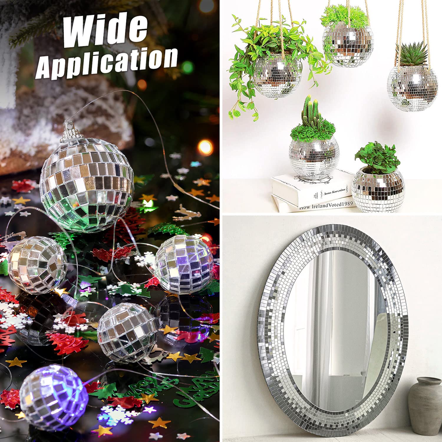 Snapklik.com : 7200pcs Mirror Mosaic Tiles, 5 X 5mm Self-Adhesive Disco ...