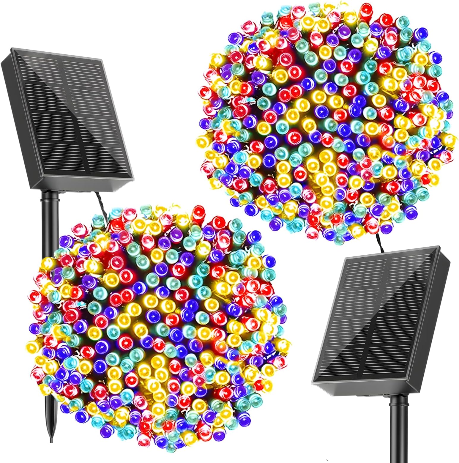 SOLARBABY Solar String Lights Outdoor Waterproof, 2 Pack Each 72FT 200 ...