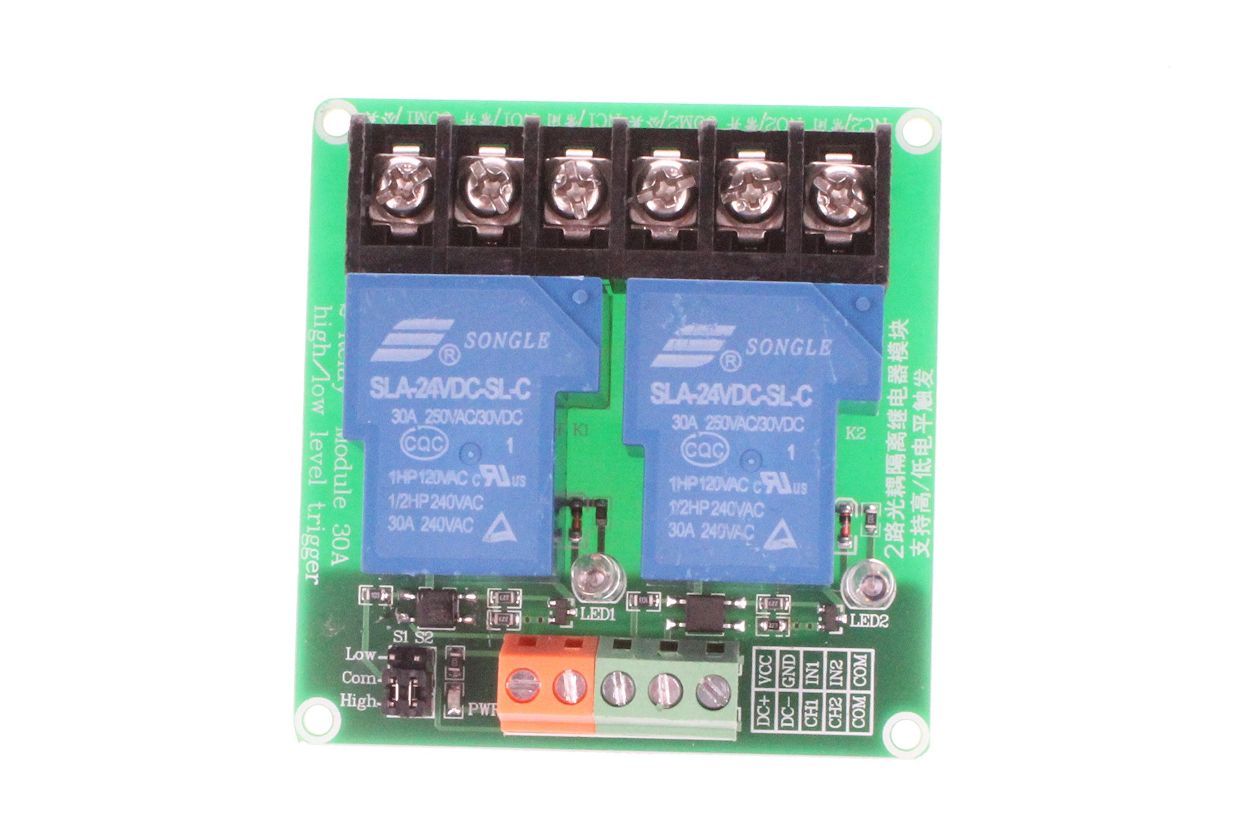 Snapklik.com : NOYITO 30A 2 Channel Relay Module High Low Level Trigger