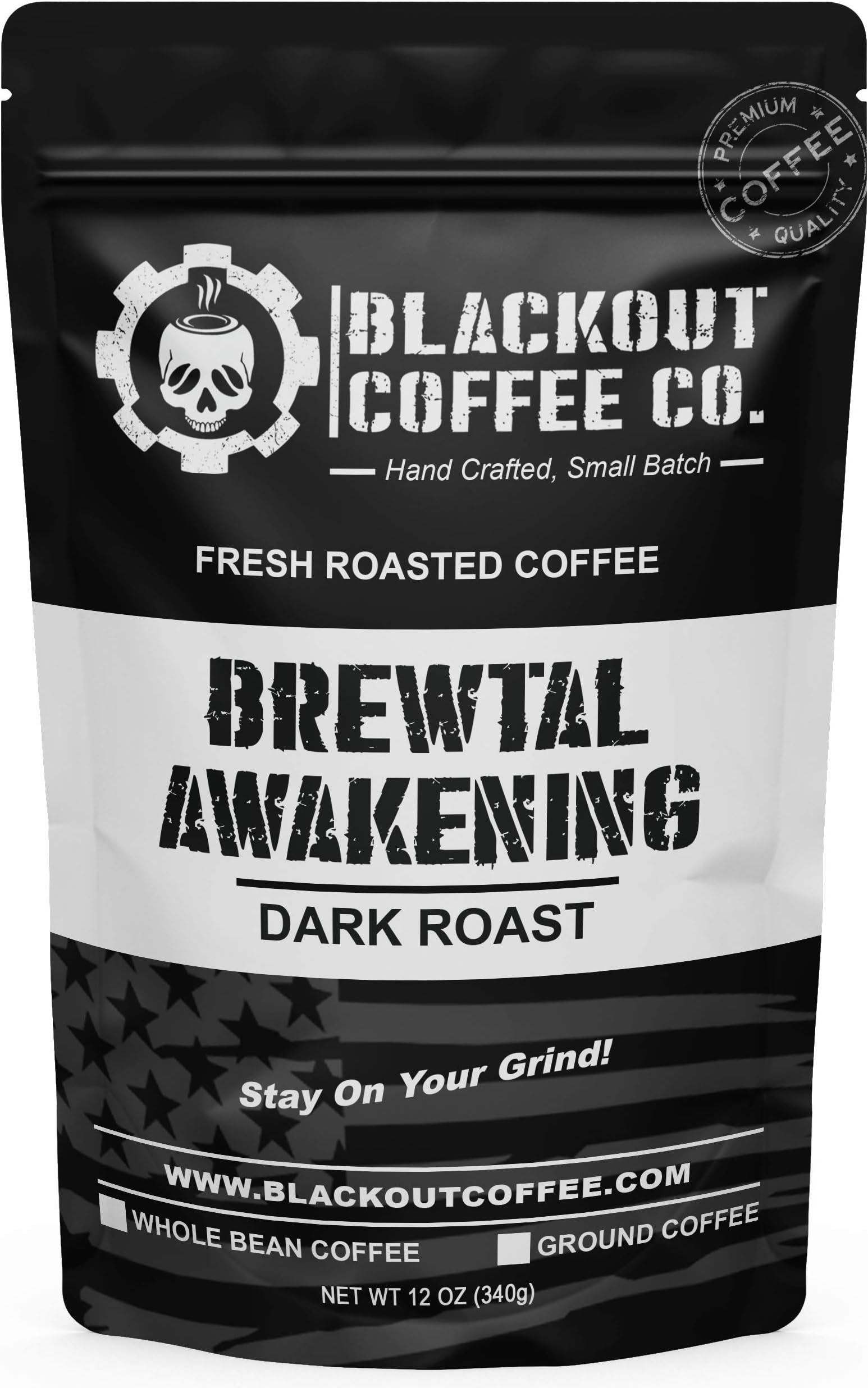 Amazon.com : Blackout Coffee, Brewtal Awakening Dark Roast Coffee, High ...