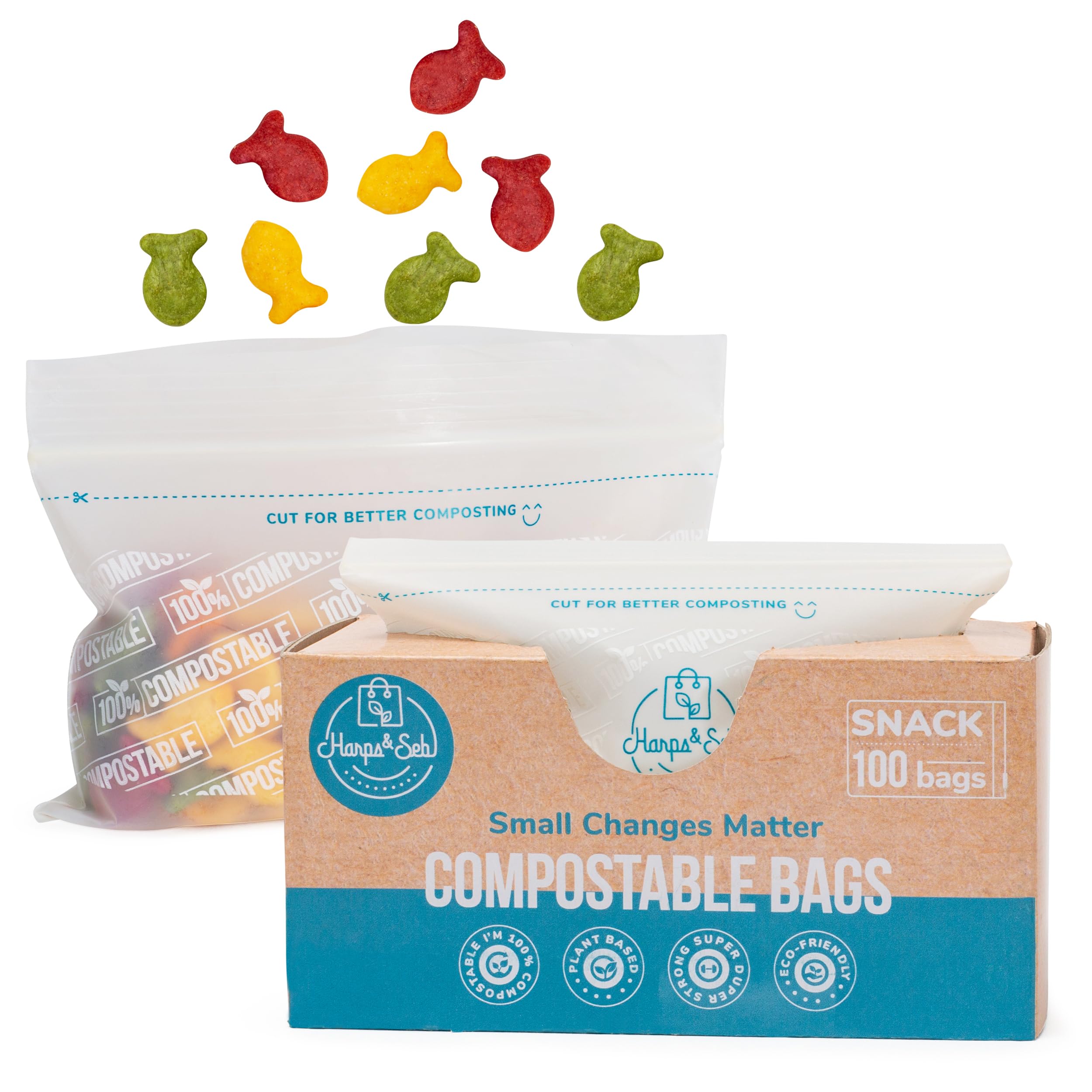 Amazon.com: Certified Compostable Bags for Food Storage - Resealable ...