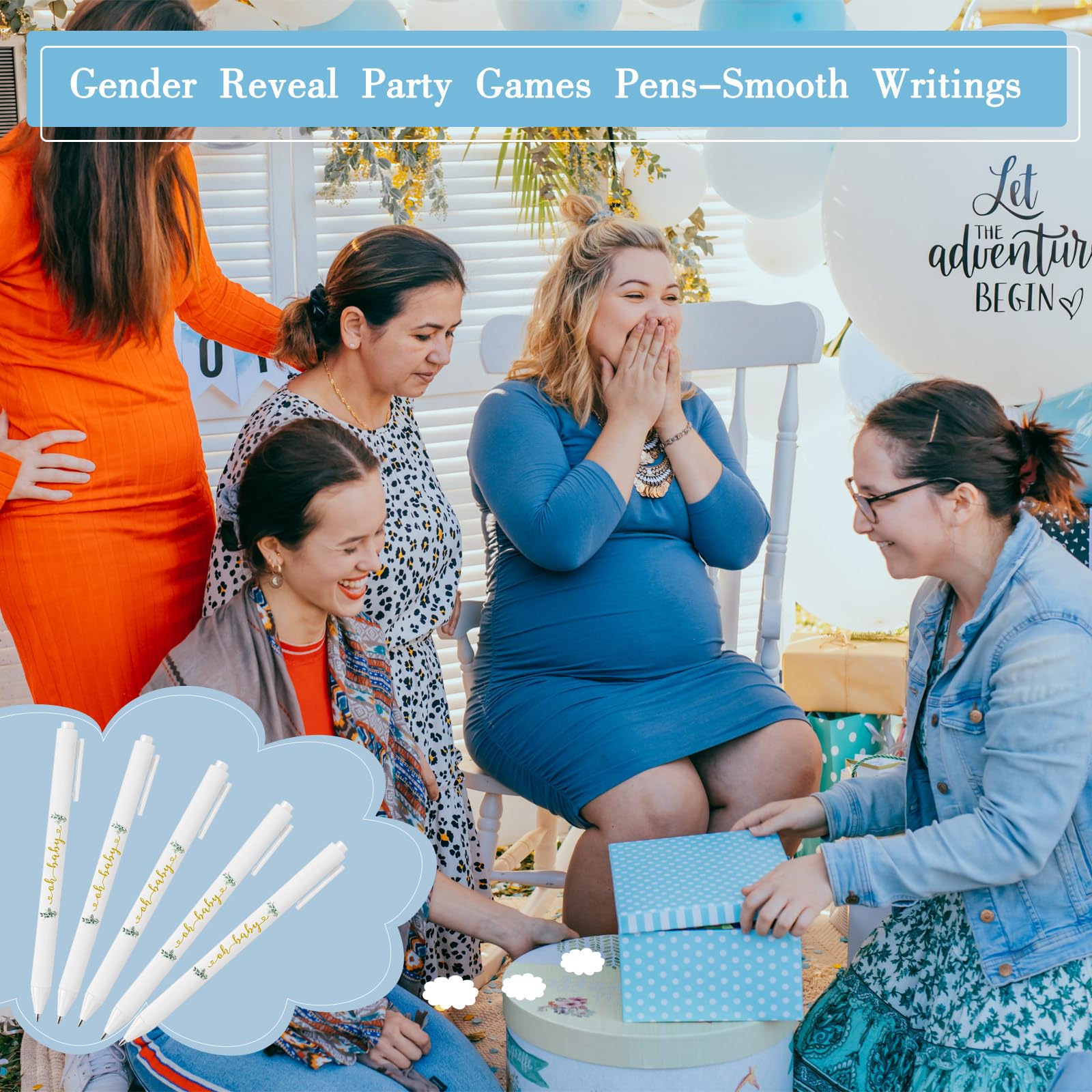 Snapklik.com : Tenceur 100 Set Baby Shower Pens Greenery Baby Shower ...