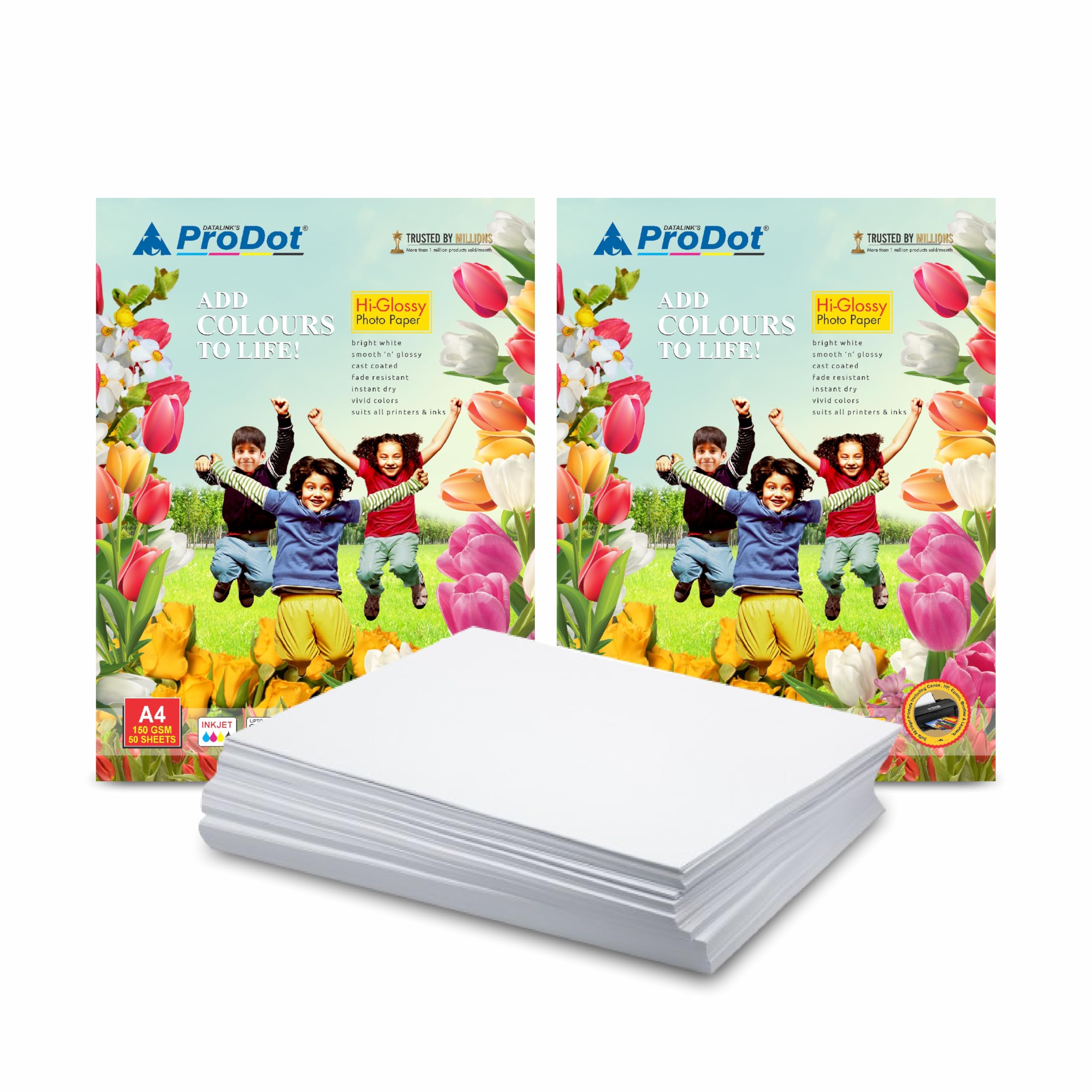 ProDot Water Proof & Instant Dry Glossy White A4 Photo Paper for Card ...