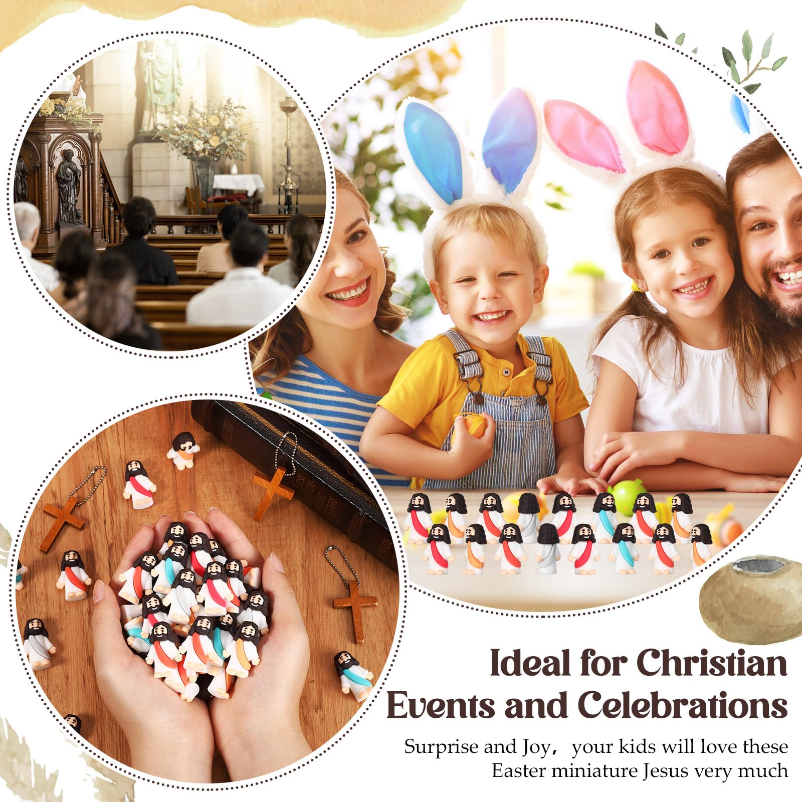 Snapklik.com : Bememo 100 Pcs Jesus Toys Original Design Mini Rubber ...