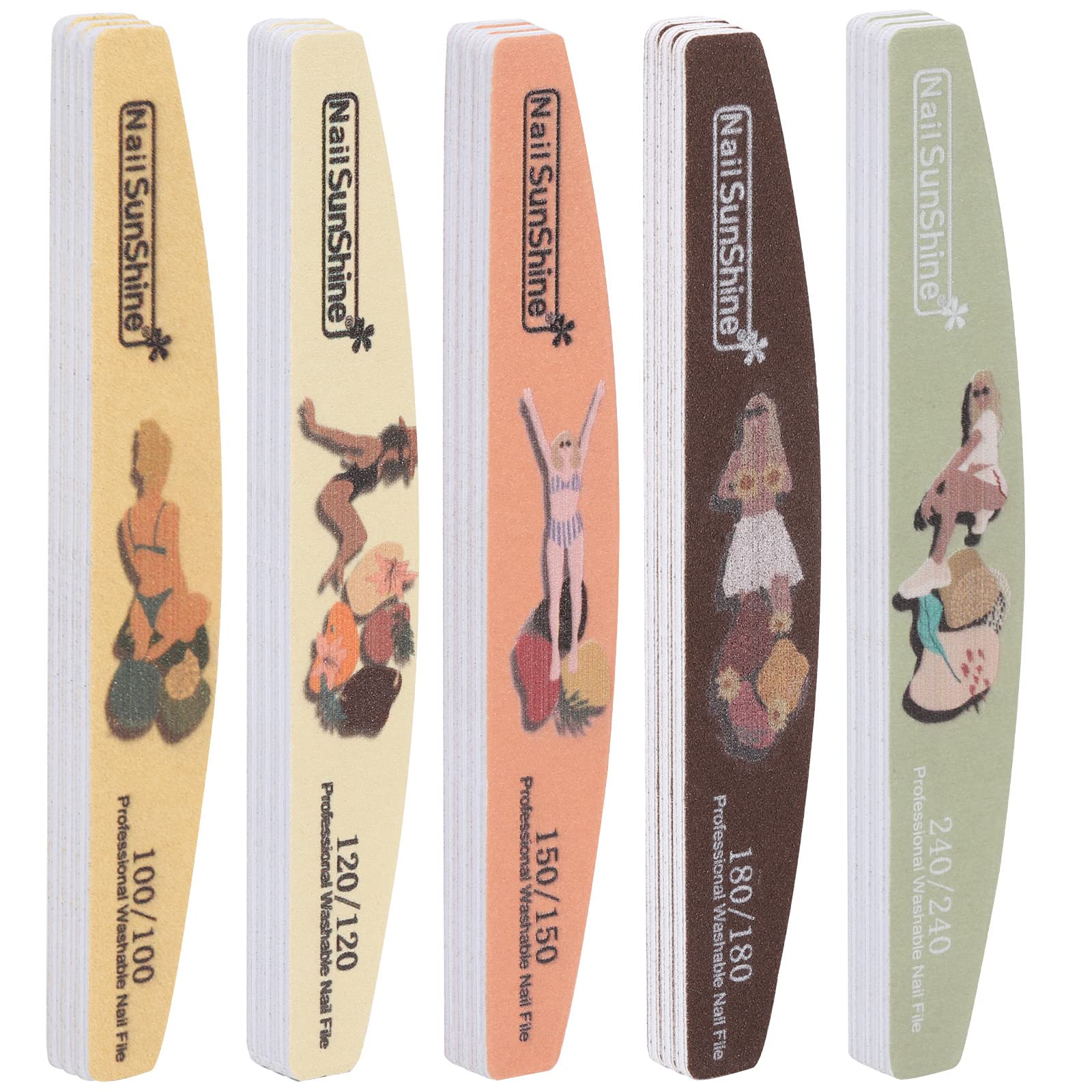 Buy 25 Pieces Nail Emery Boards and Rough Nail Files Kit with 100/120 ...