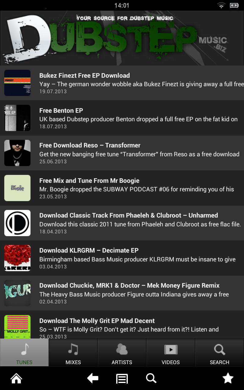 Dubstep News (Free) - App on Amazon Appstore