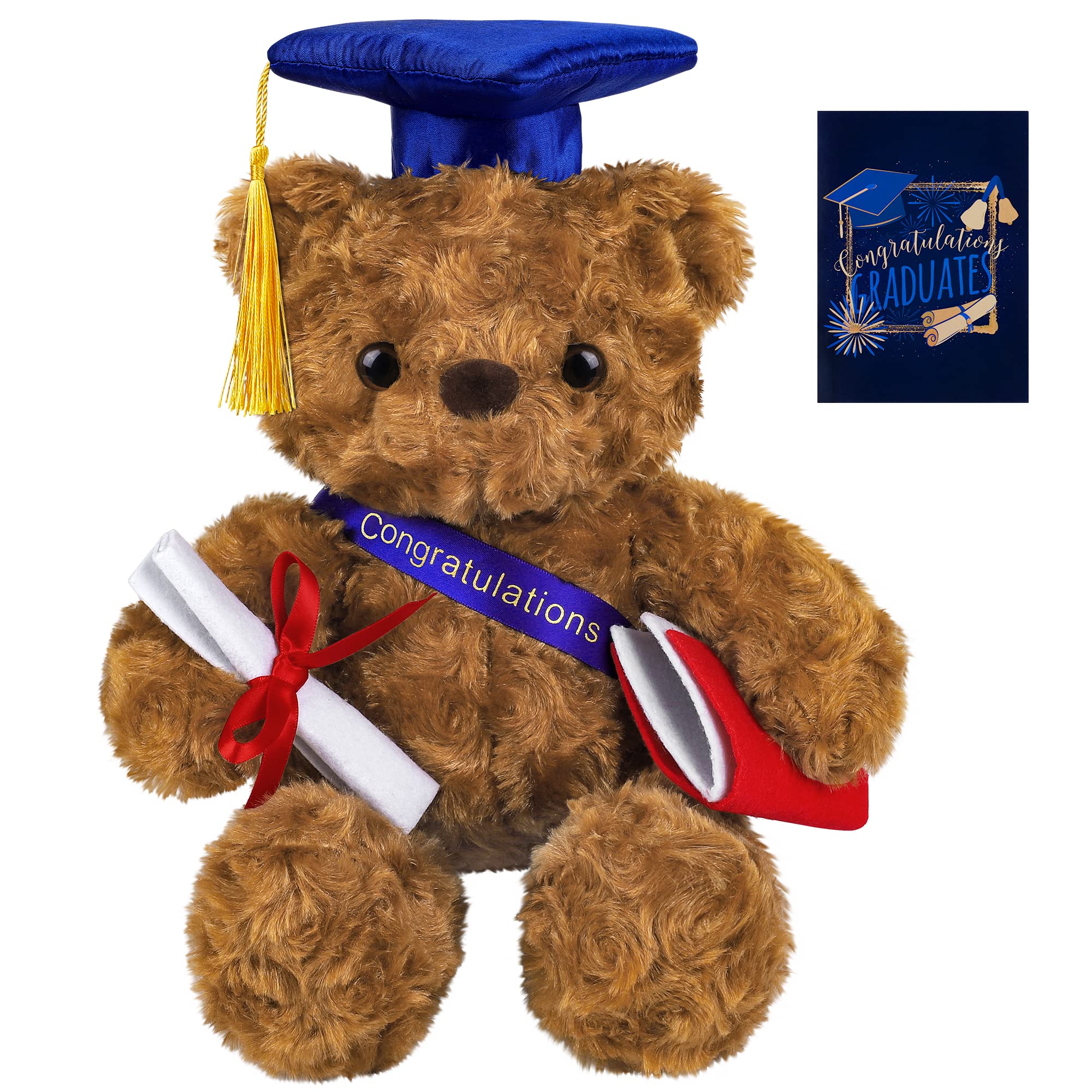 Snapklik.com : Fovths Brown Graduation Teddy Bear 10 Inch Plush Stuffed ...