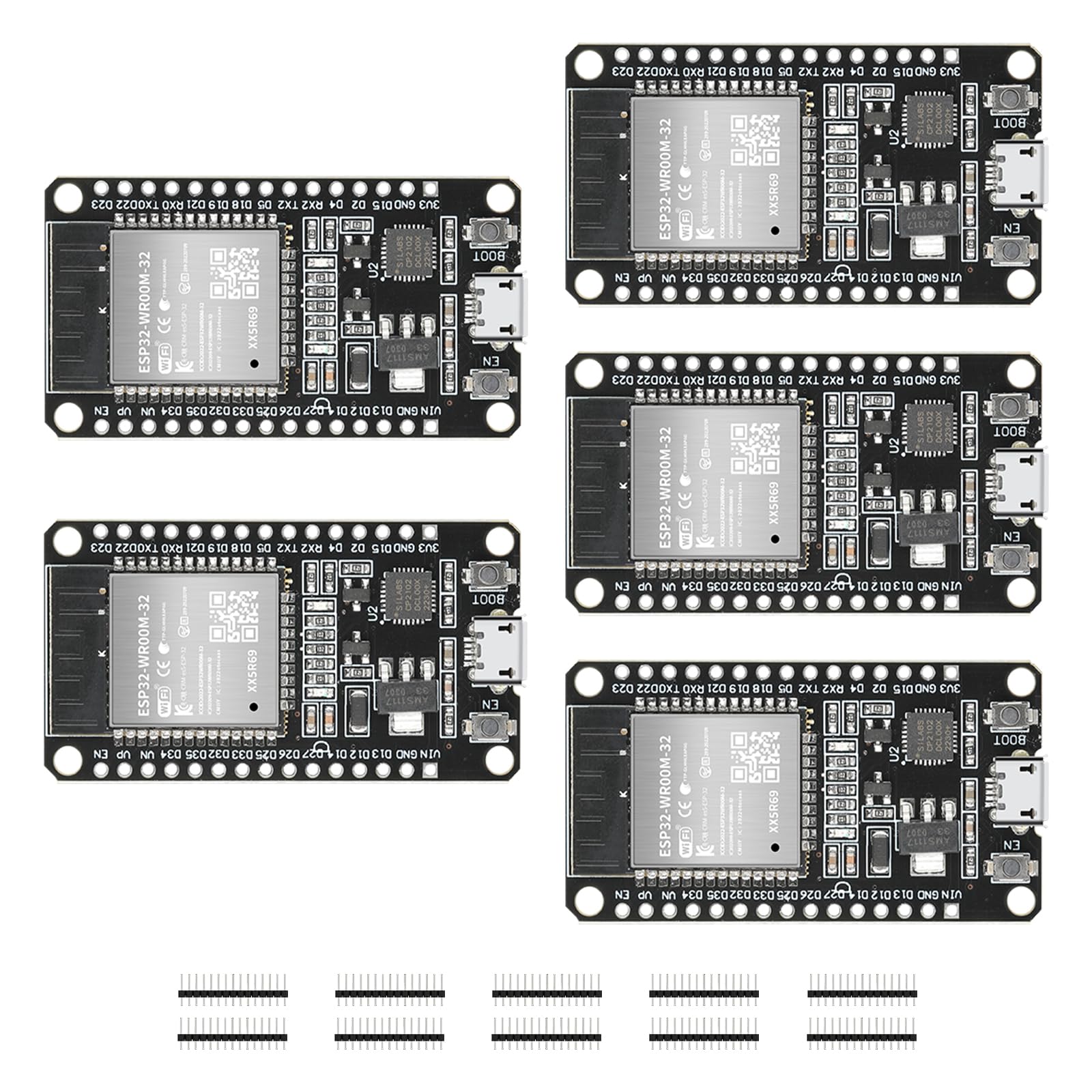 Amazon.com: YEJMKJ 5pcs ESP32 ESP-32S Development Board ESP-WROOM-32 ...