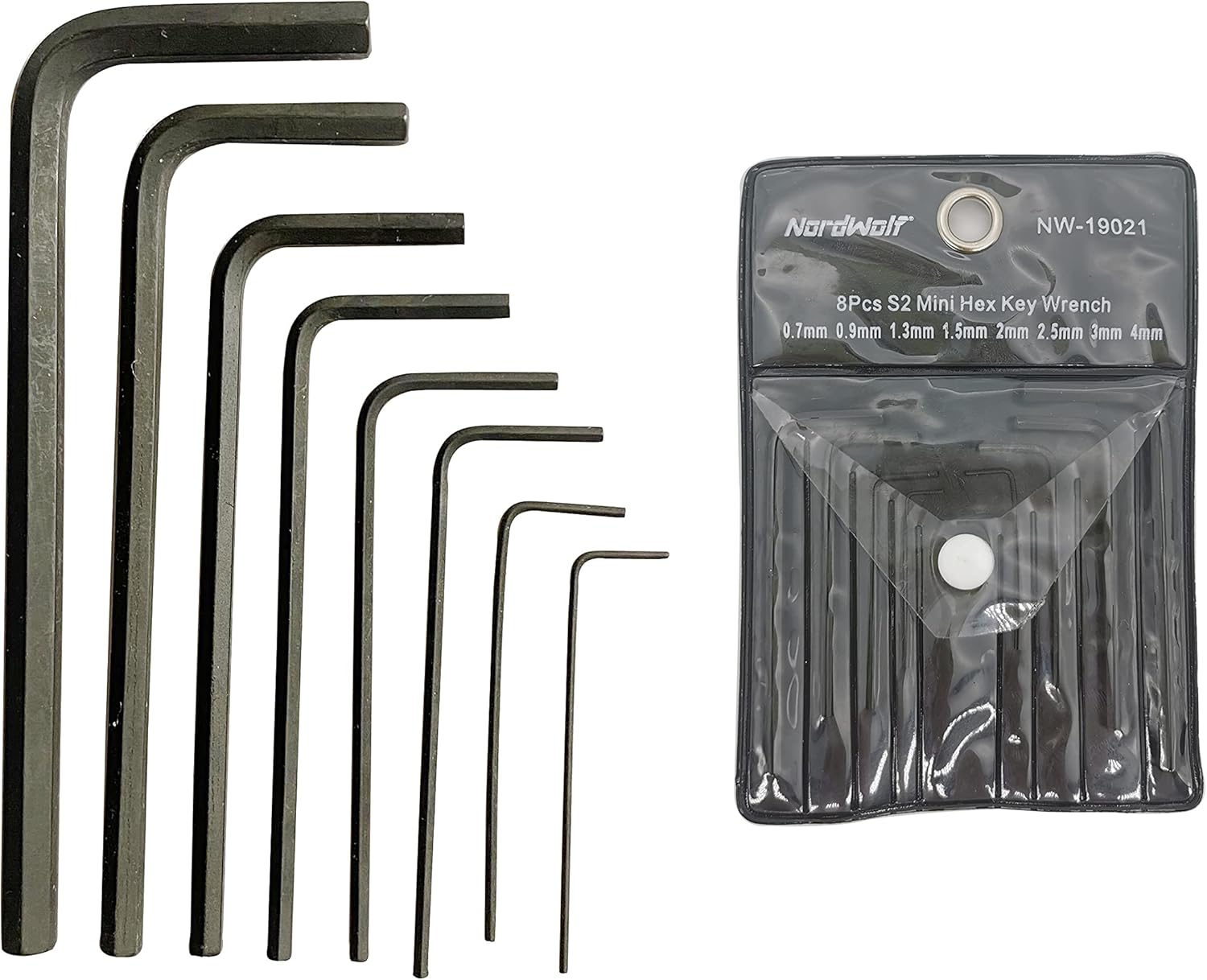 NordWolf 8-Piece Metric Mini Short Hex L-Key Allen Wrench Set, Made ...