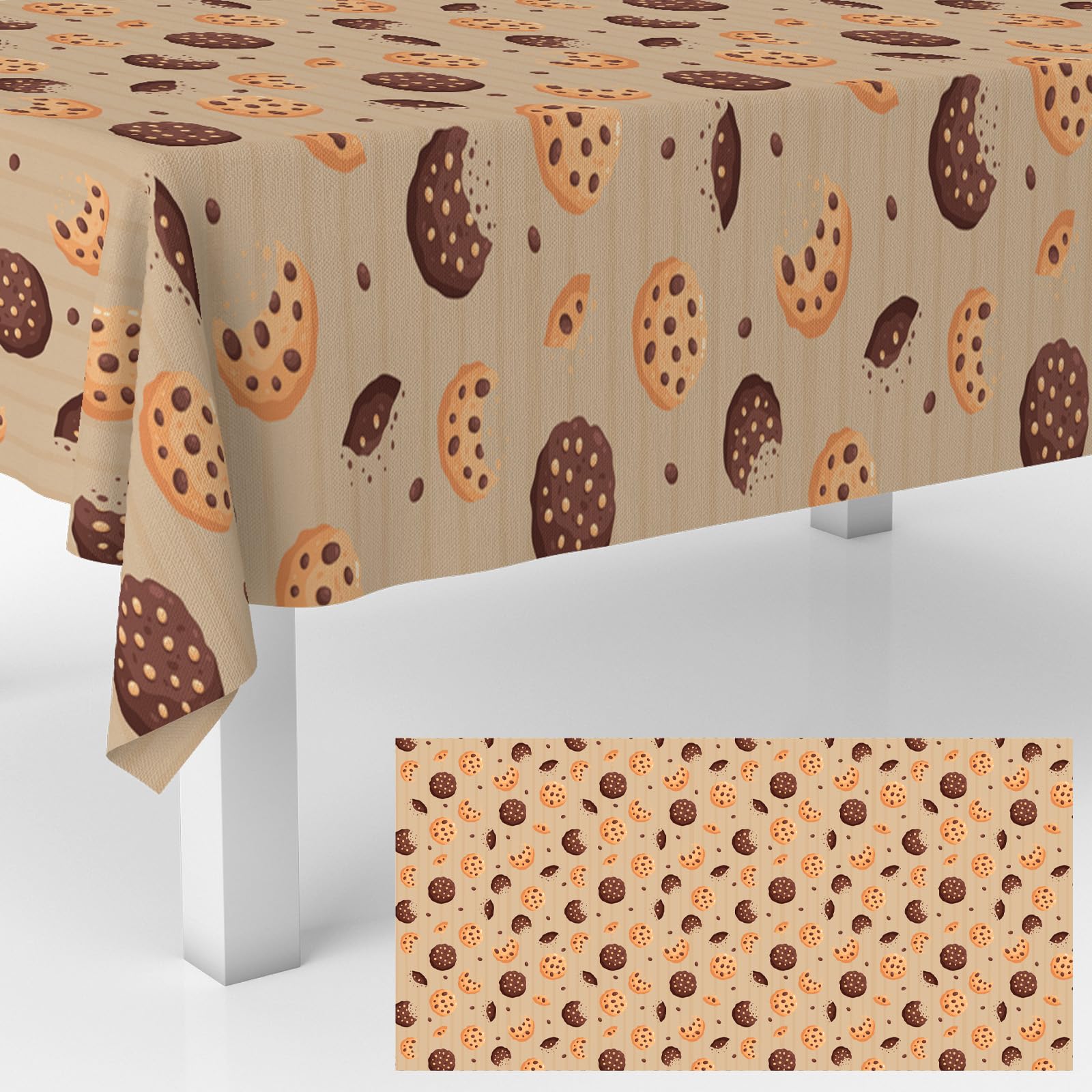 Amazon.com: GZBJMYGS Chocolate Cookies Party Tablecloths Biscuit Taco ...