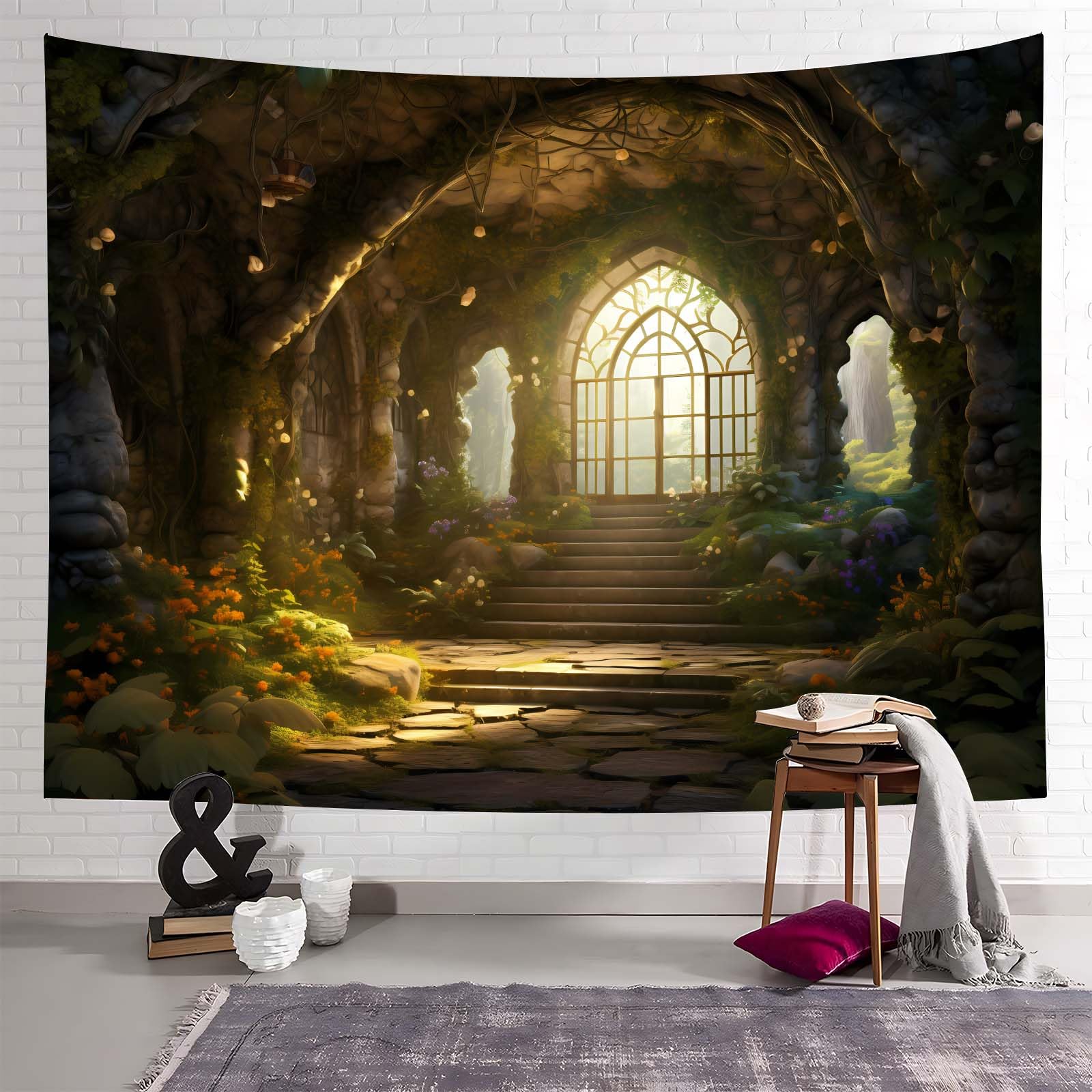 Snapklik.com : QGHOT Fairy Tapestries, Fantasy Forest Tapestry Wall ...