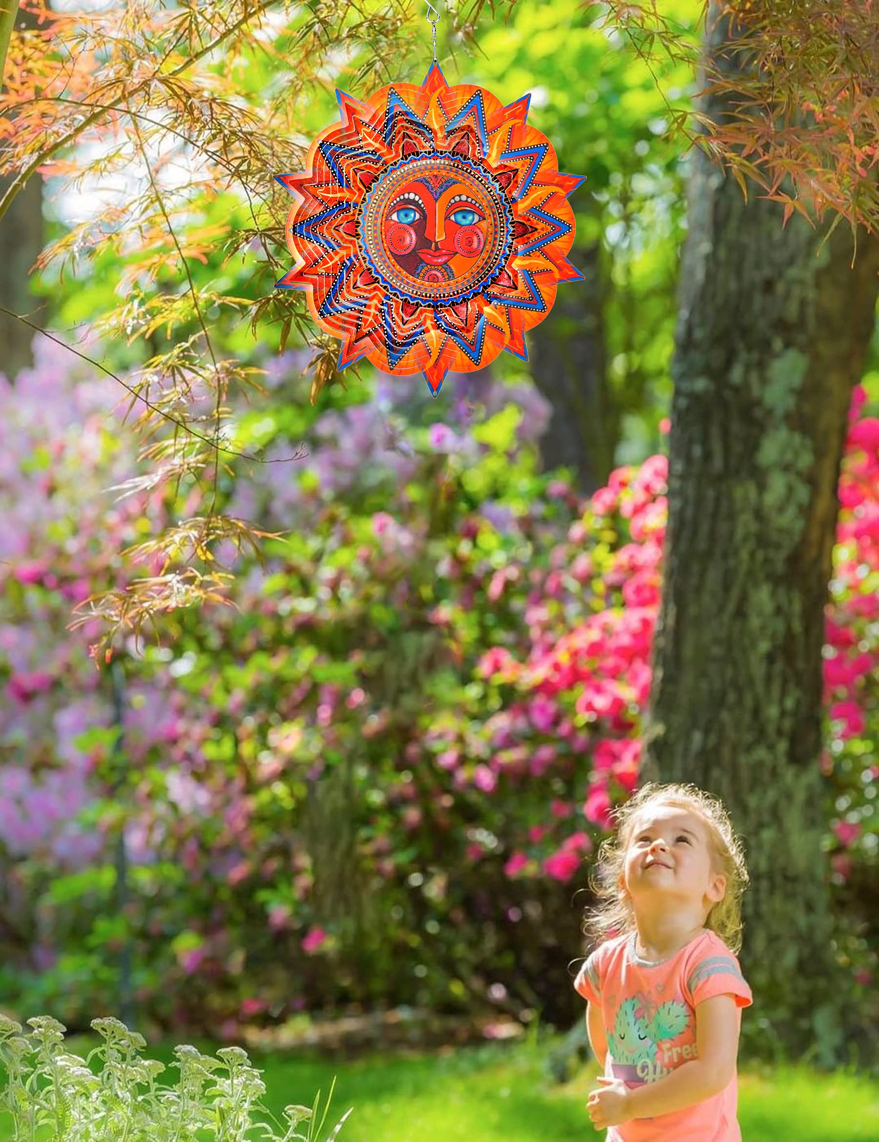 Snapklik.com : Smiling Sun Wind Spinners, 12 Inch Wind Sculptures ...