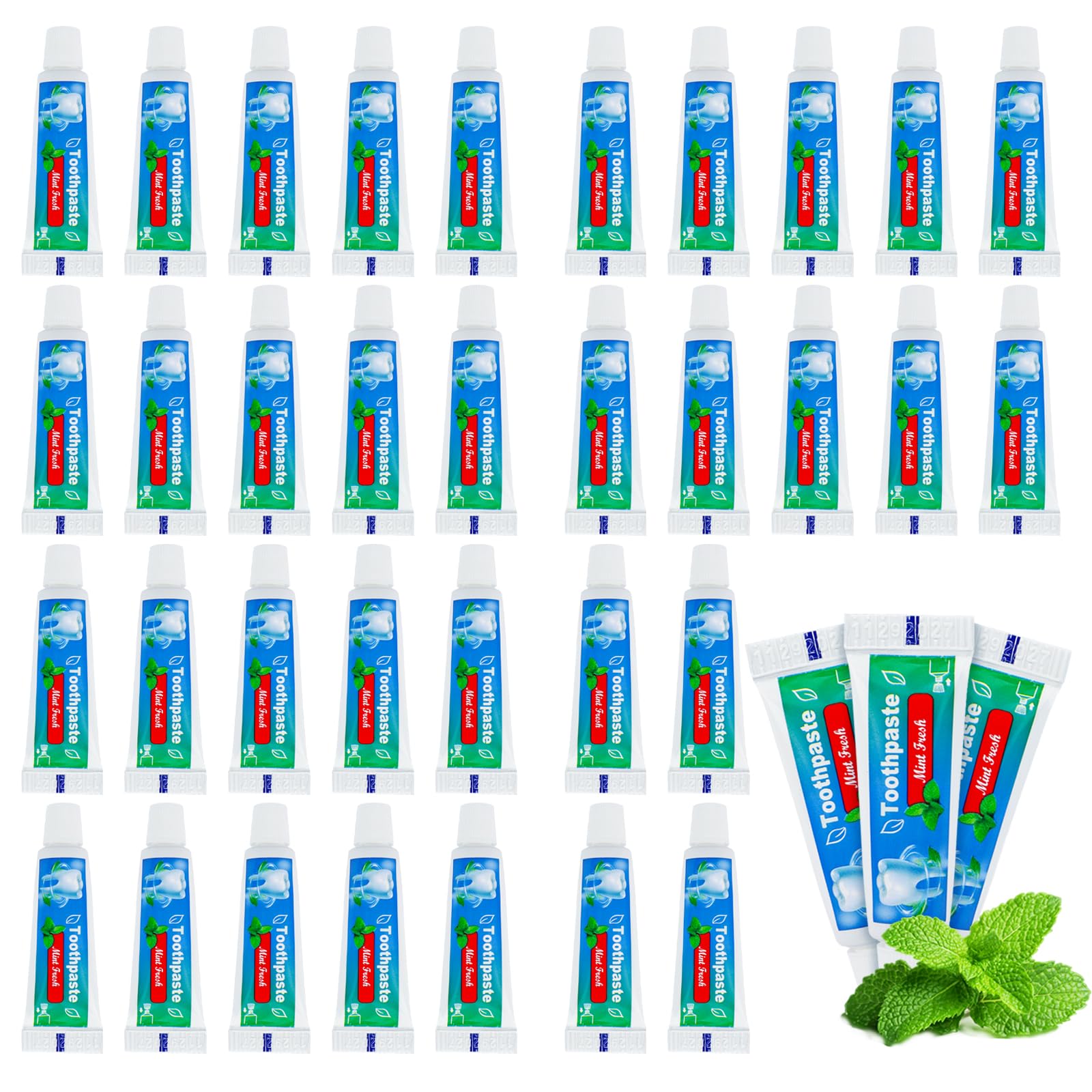 Amazon.com: 0.176 oz Bulk Travel Size Toothpaste,30 Tubes 5 Grams Extra ...
