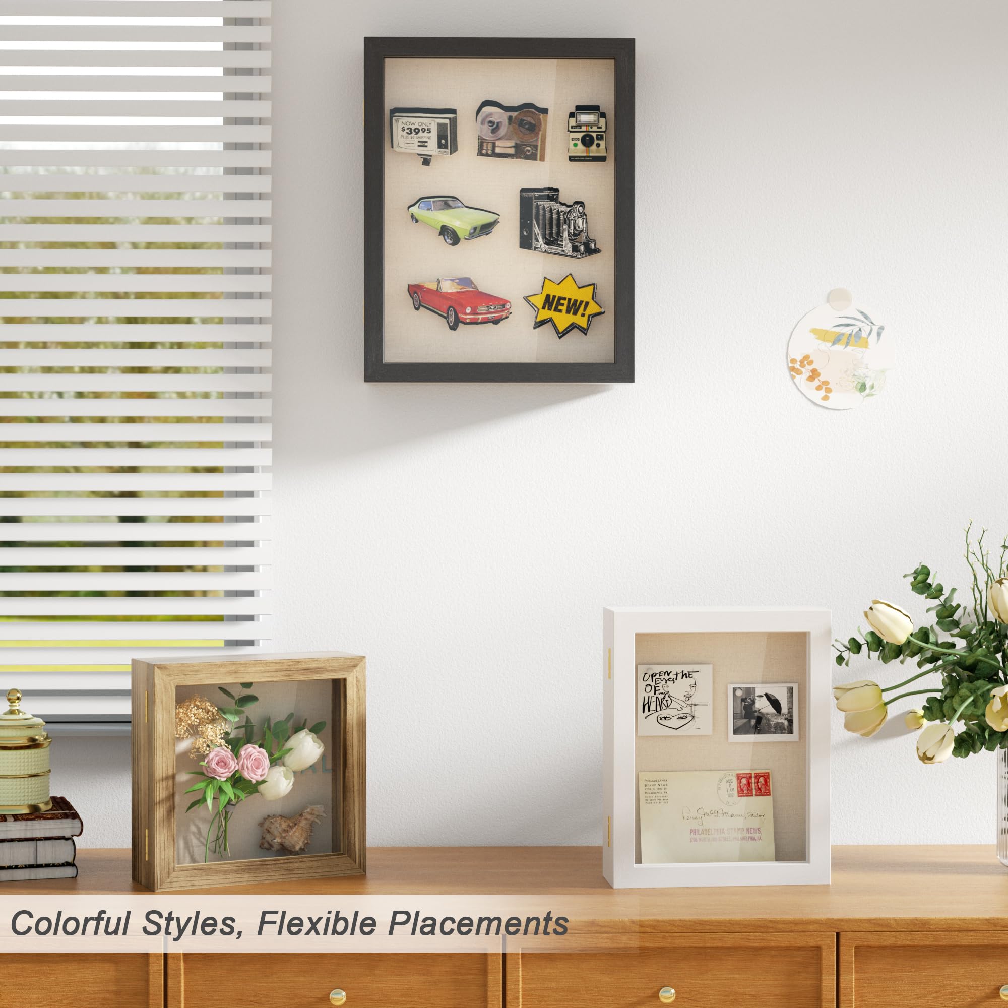 Snapklik.com : Love-KANKEI Shadow Box Frame 8x8, Wood Shadow Box ...