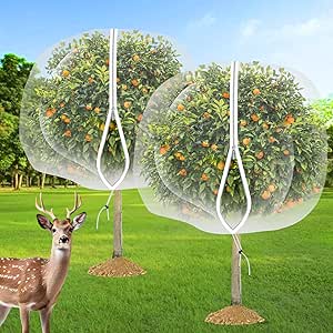 Amazon.com : 2PCS Large Fruit Tree Netting with Drawstring and Zipper, 8 x 8FT Blueberry Bush ...