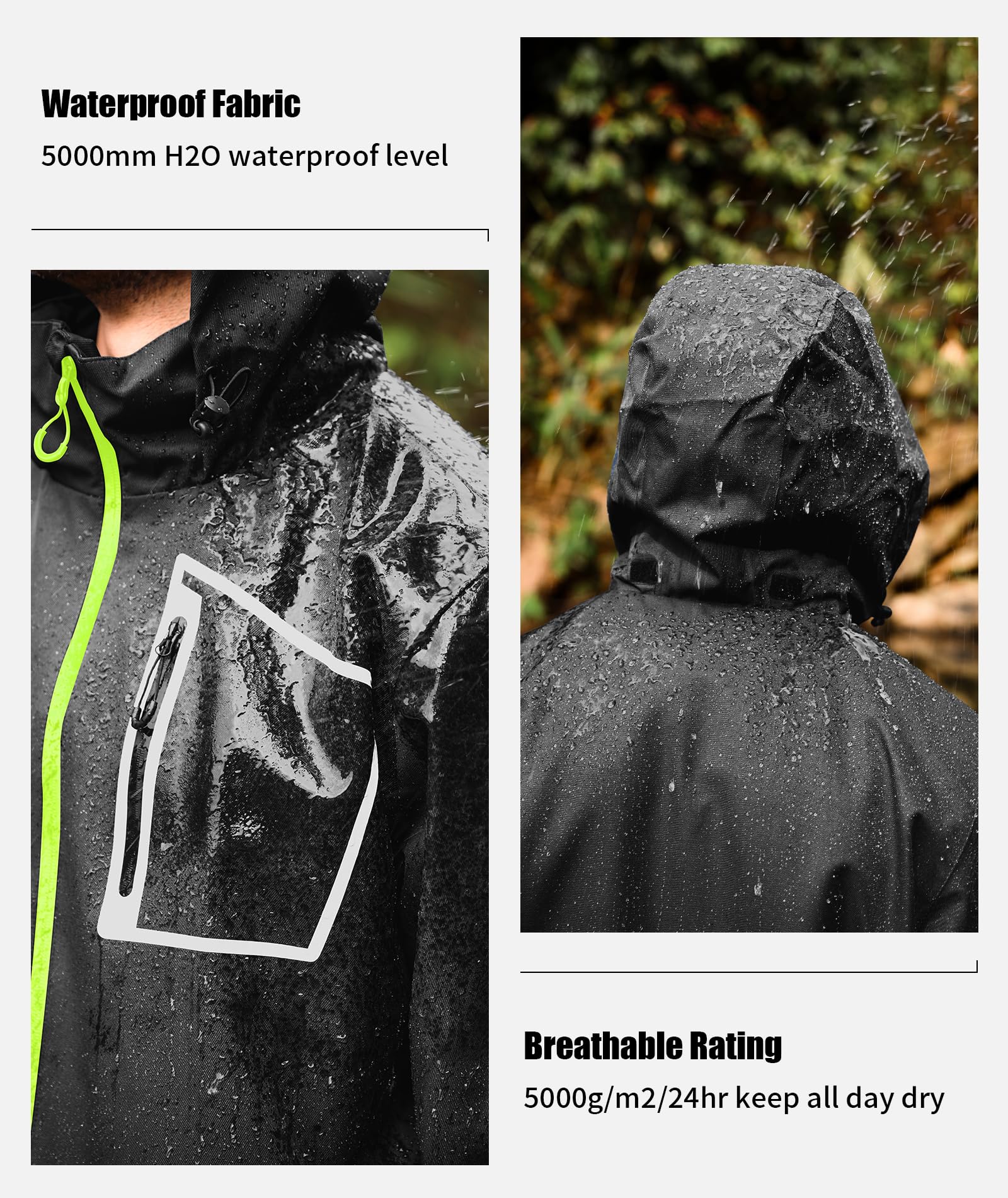 Snapklik.com : Rain Suit Waterproof Tactical Jacket Hiking Cargo Pants Golf Motorcycle Rain Gear ...
