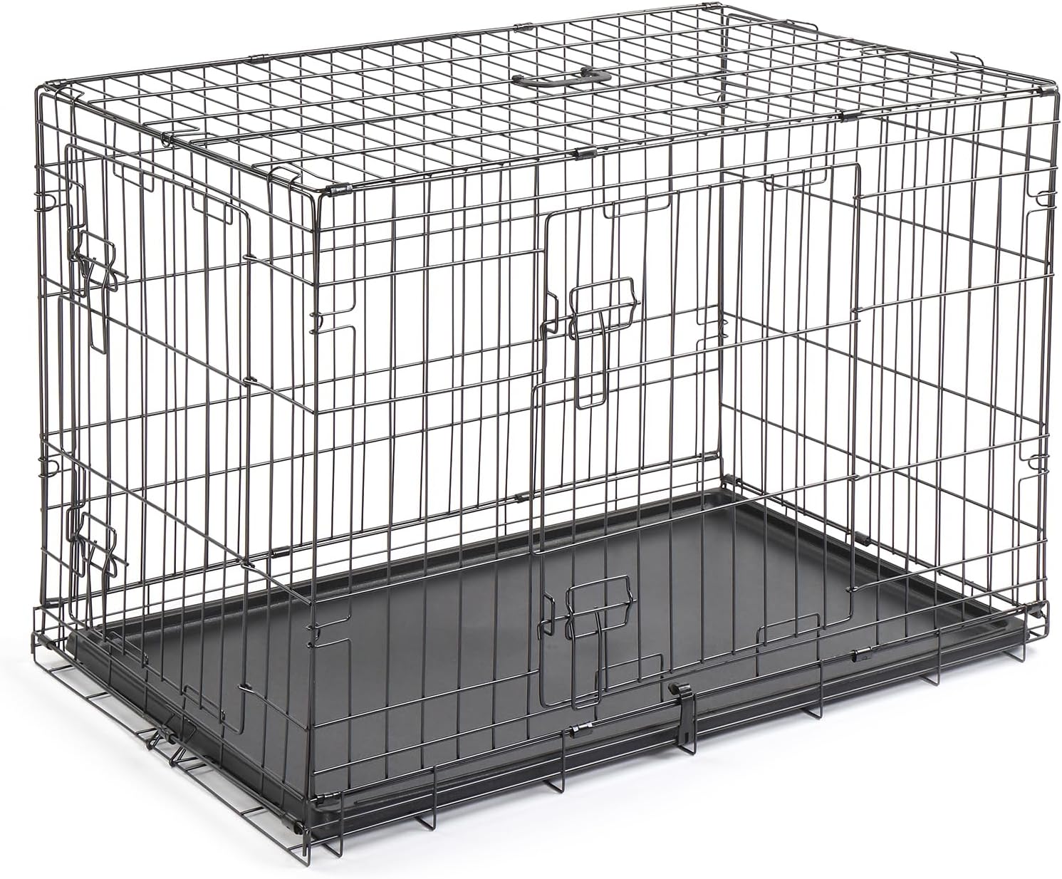 Amazon.com : HobbyZoo Basic Dog Crate, 24 Inch Metal Dog Kennel ...