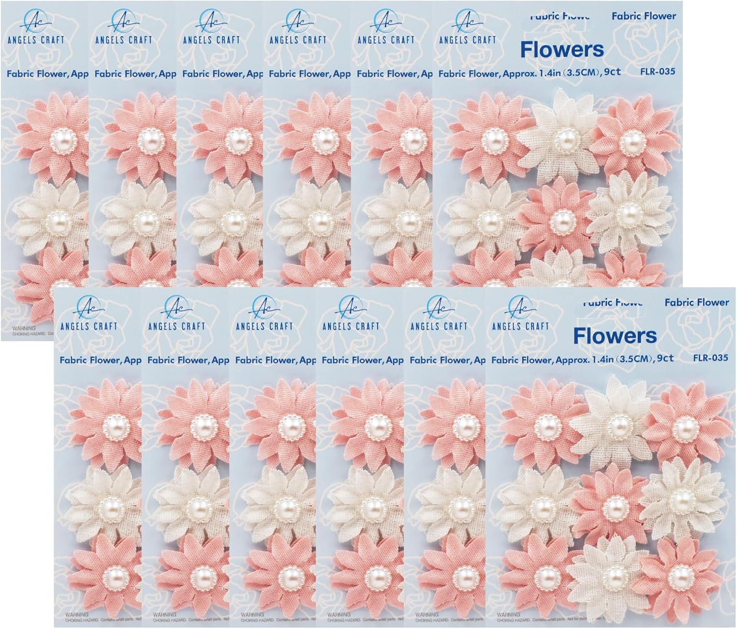 Amazon.com: Angels Craft 12 Pack 108 Count Burlap Fabric Flowers with ...