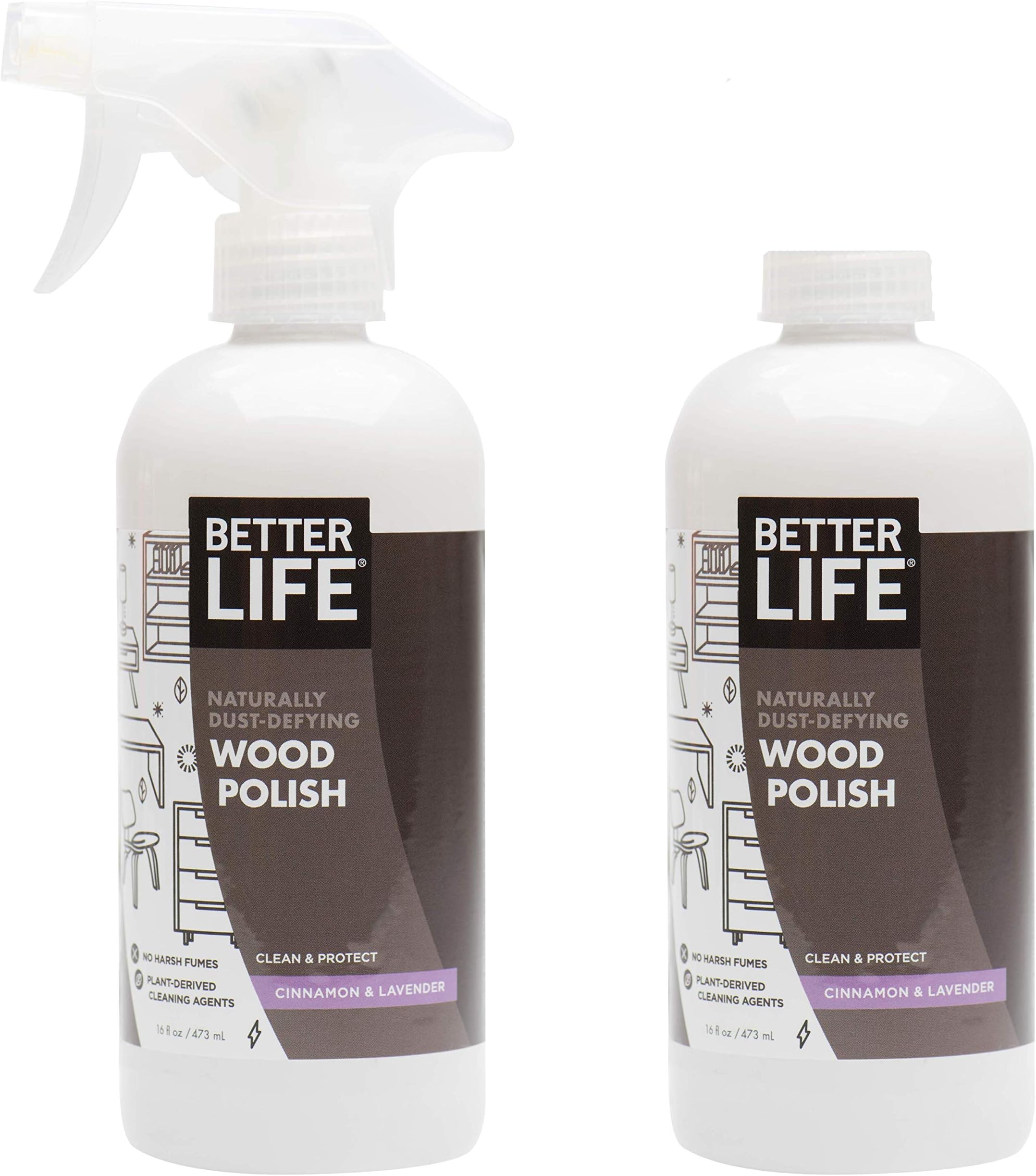 Amazon.com: BETTER LIFE Wood Furniture Polish - Wood Cleaner & Dusting ...