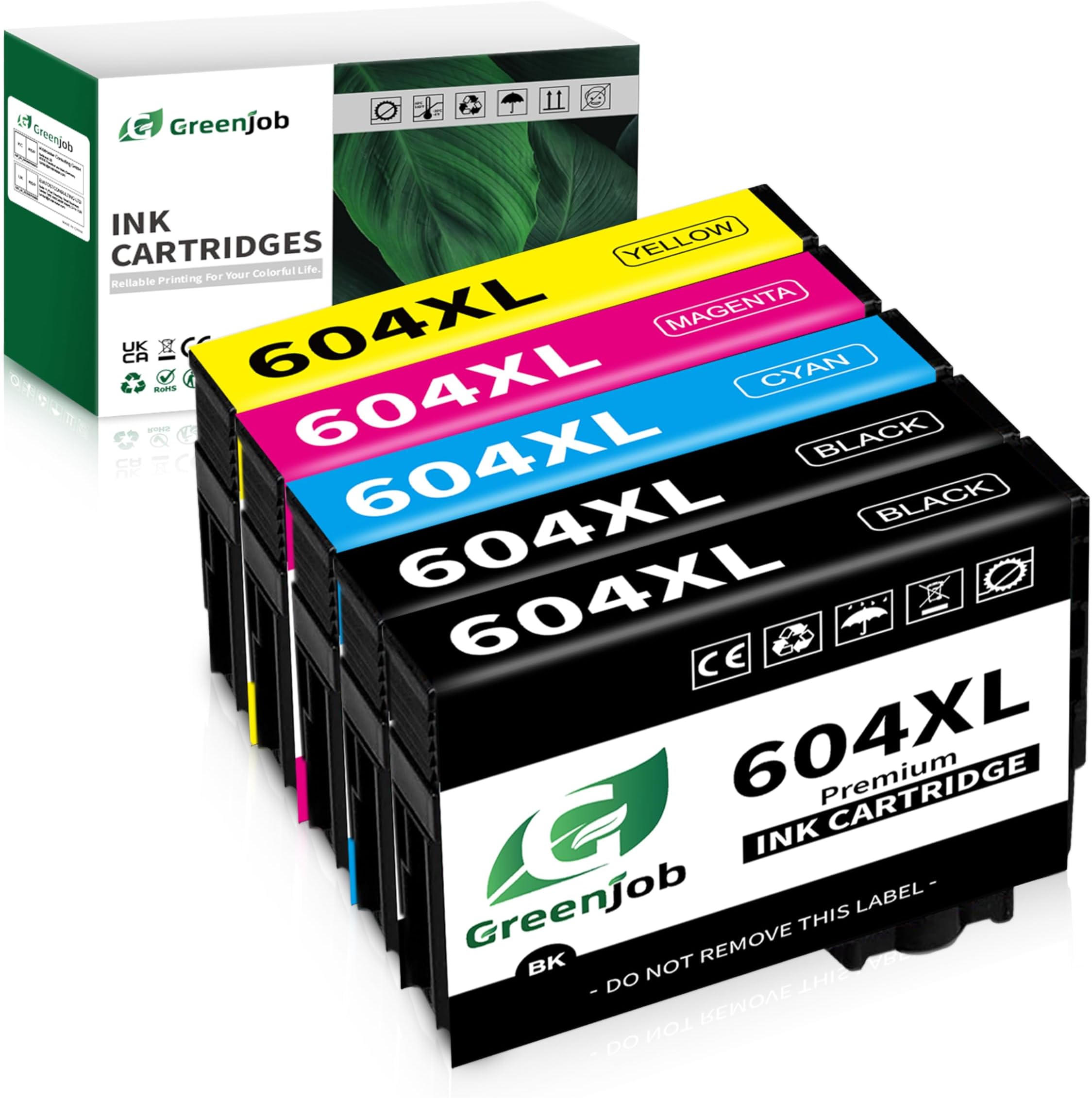 Greenjob 604XL Ink Cartridges Replacement for Epson 604 Ink Cartridges ...