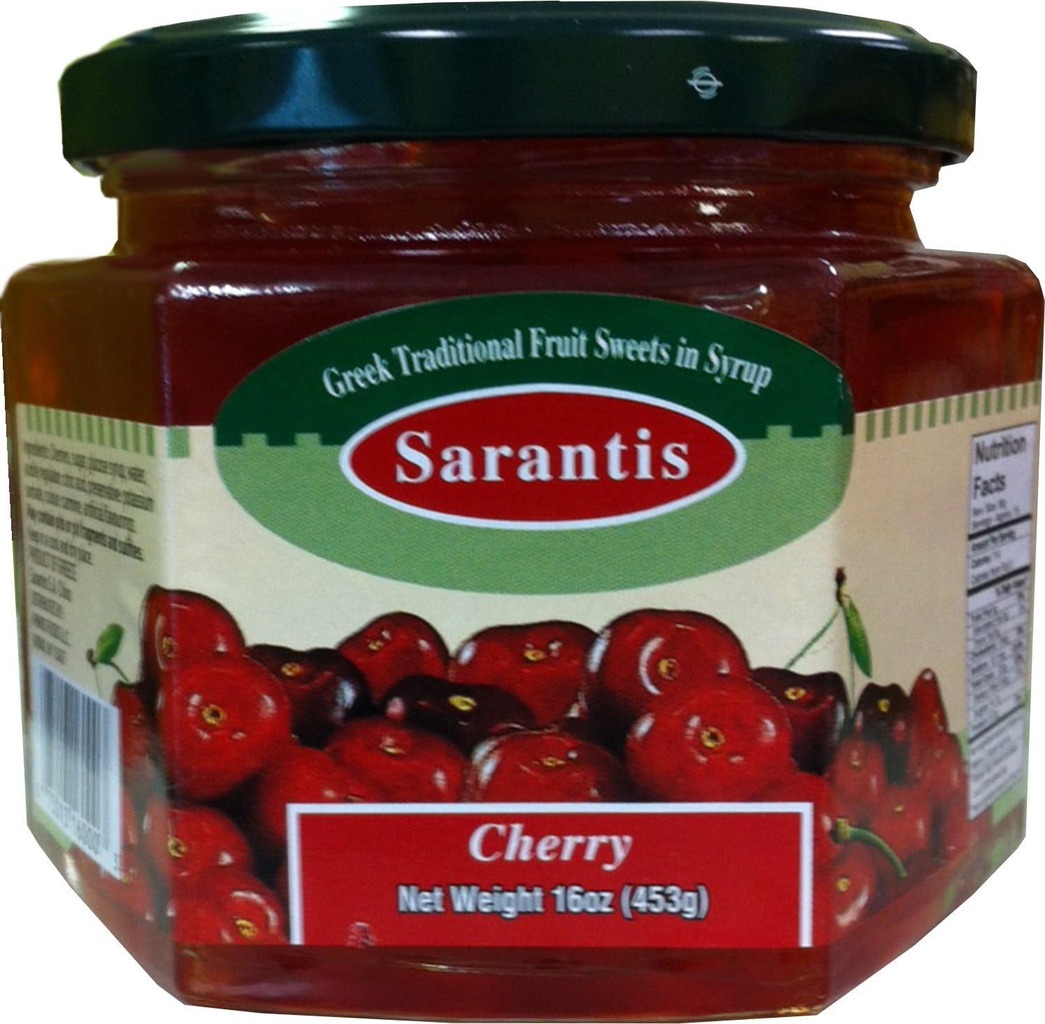 Amazon.com: Cherry Fruit Sweets in Syrup 16oz Sarantis Greece By ...