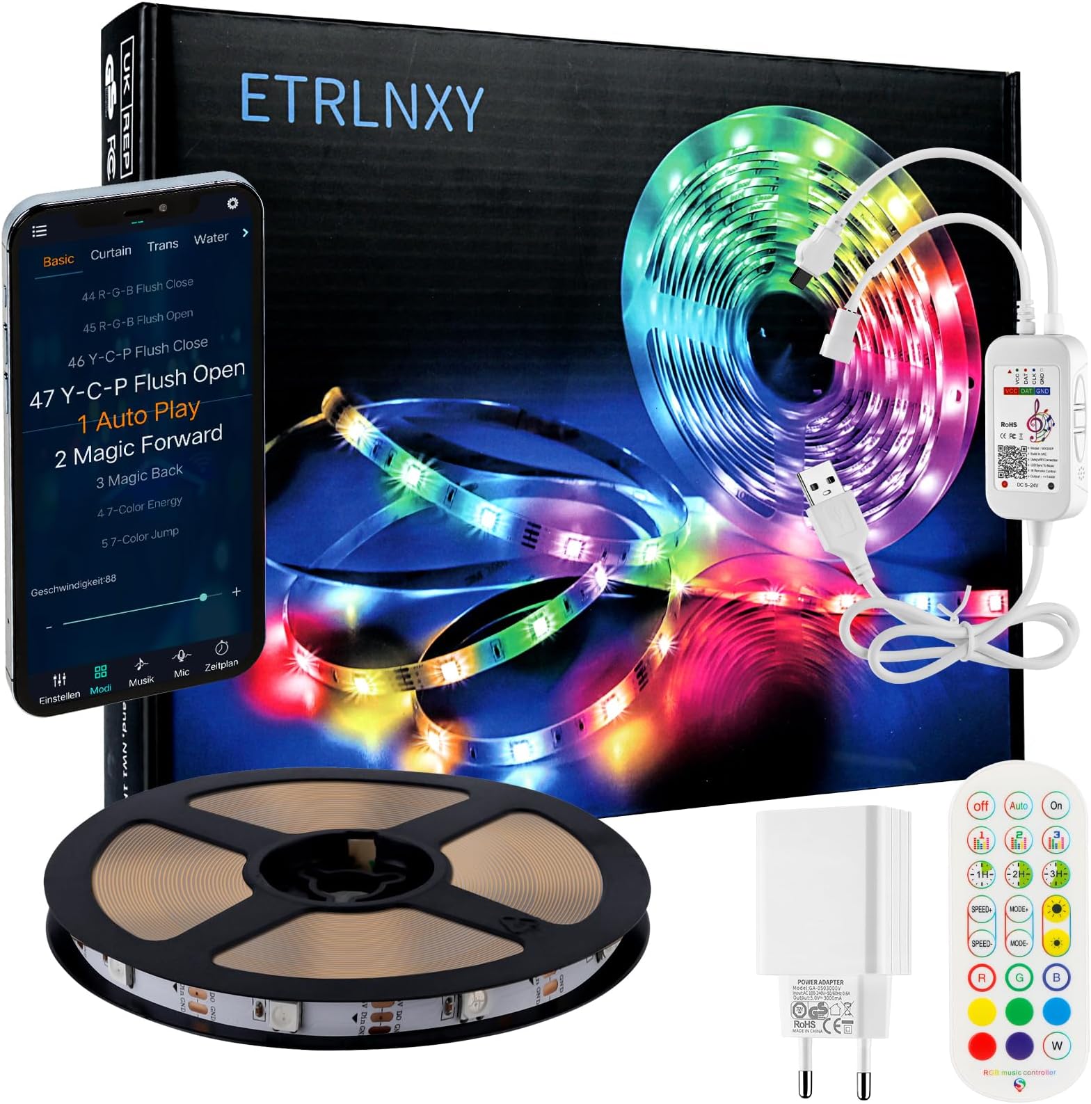 RGBIC LED Strip 6 m Dreamcolor LED TV Backlight for 85 to 105 Inch TVs ...