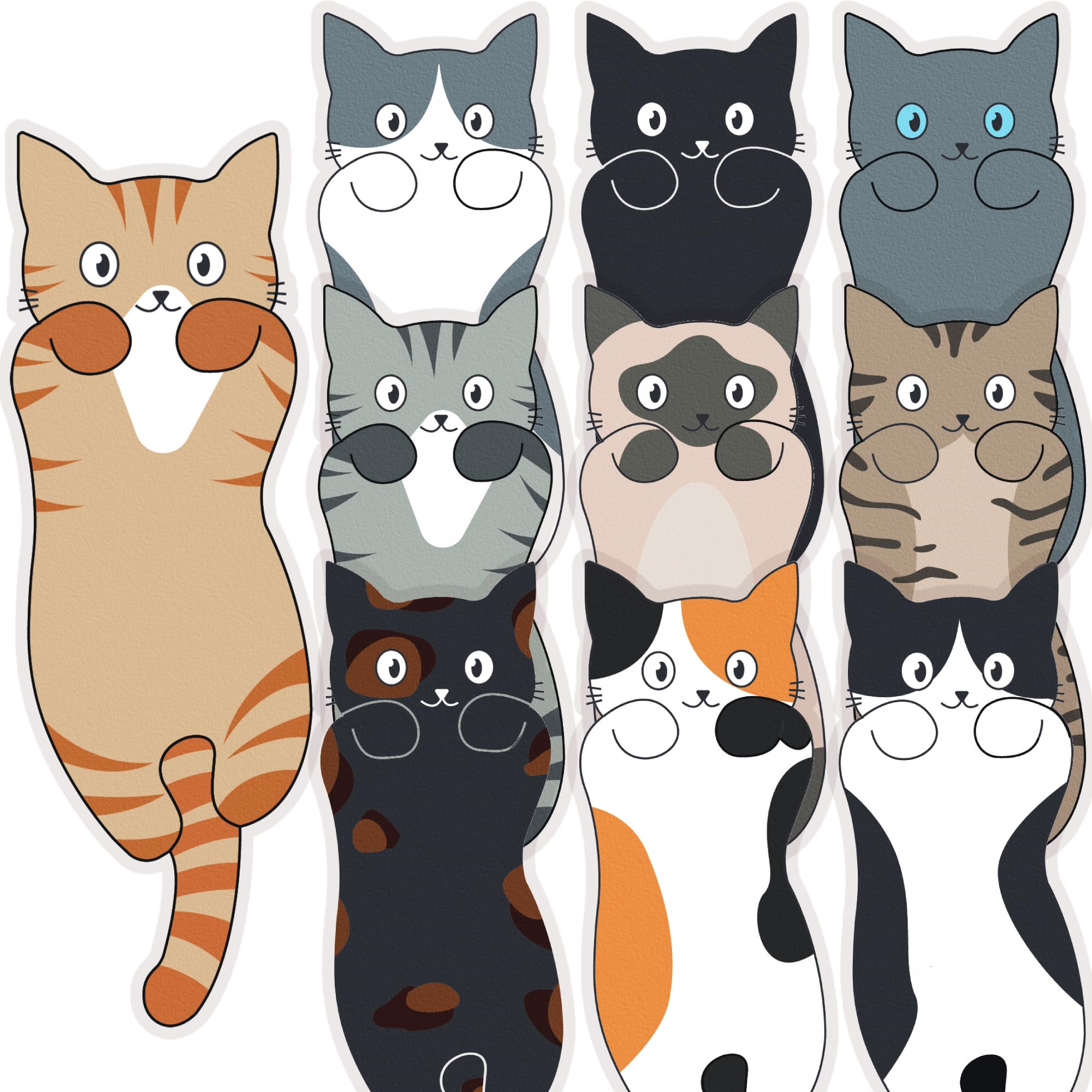 Amazon.com: Hafhef Cute Cat Bookmarks, 10 Pieces Bookmarks for Women ...