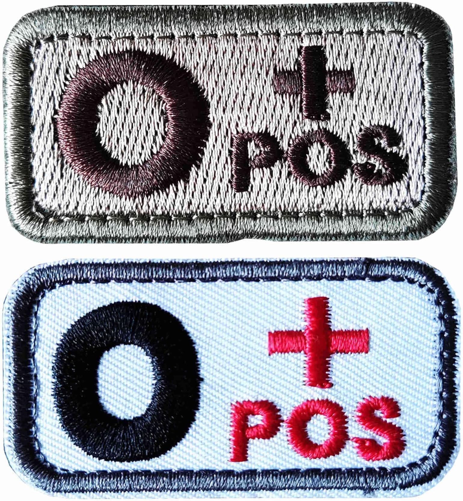 Amazon.com: 2 Pieces Tactical Blood Type O+ POS Positive Hook Loop ...