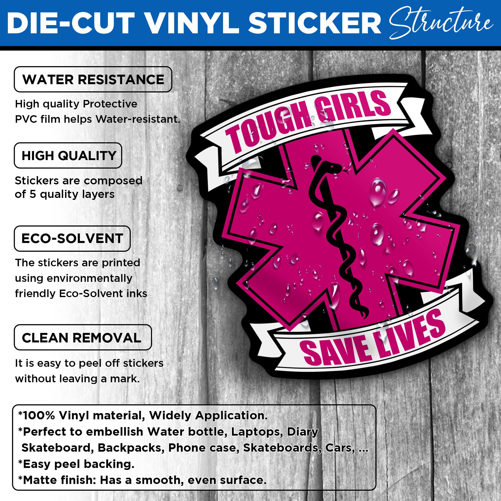 3x4 Inch Decal TODOLIA Funny EMS EMT Stickers 3-Pack - Off Duty Save ...