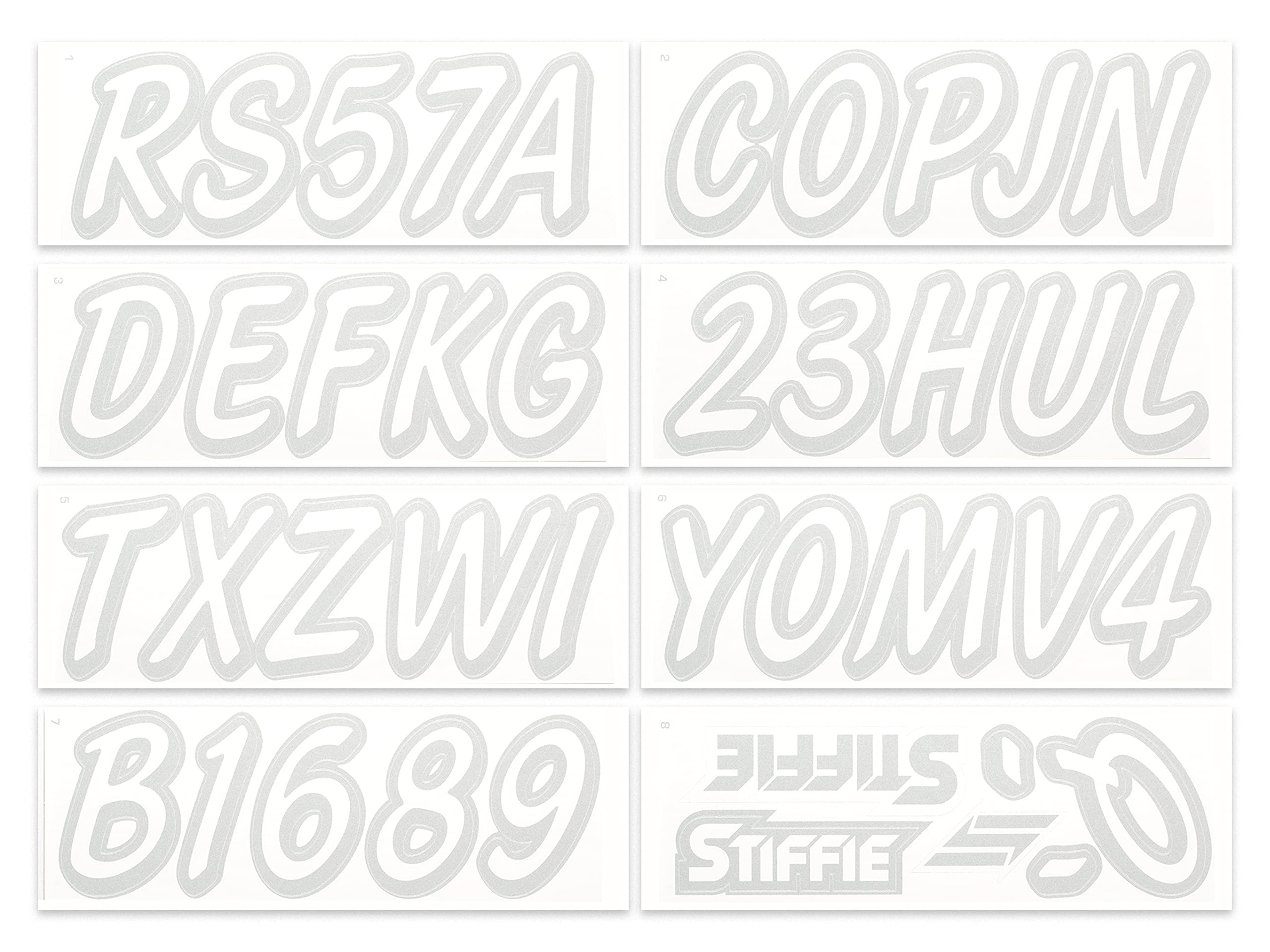 Snapklik.com : Whipline Solid White/Silver 3 Alpha-Numeric Registration ...