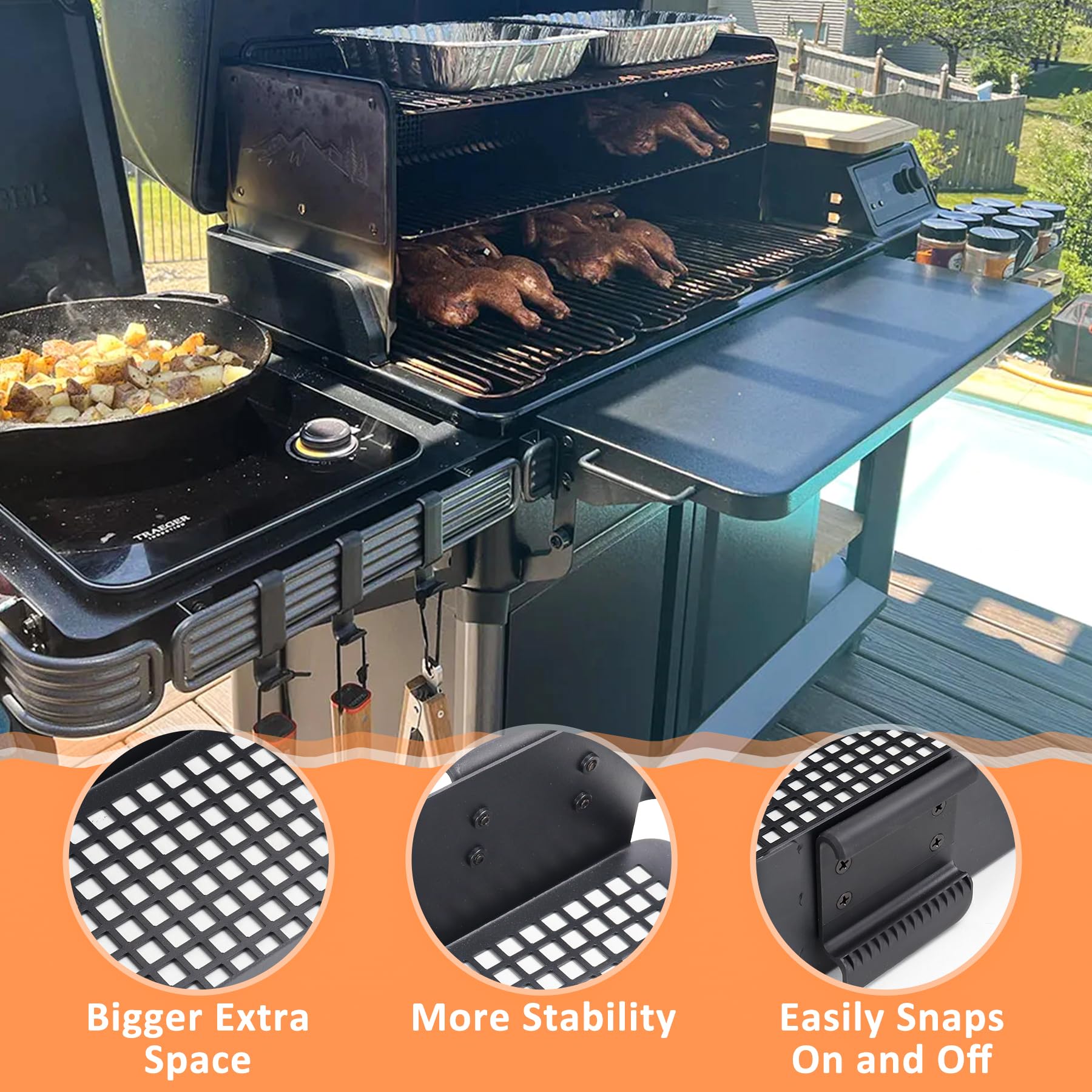 Snapklik.com : Storage Bin And 3 Pcs Hooks For Traeger Grills, PAL Pop ...