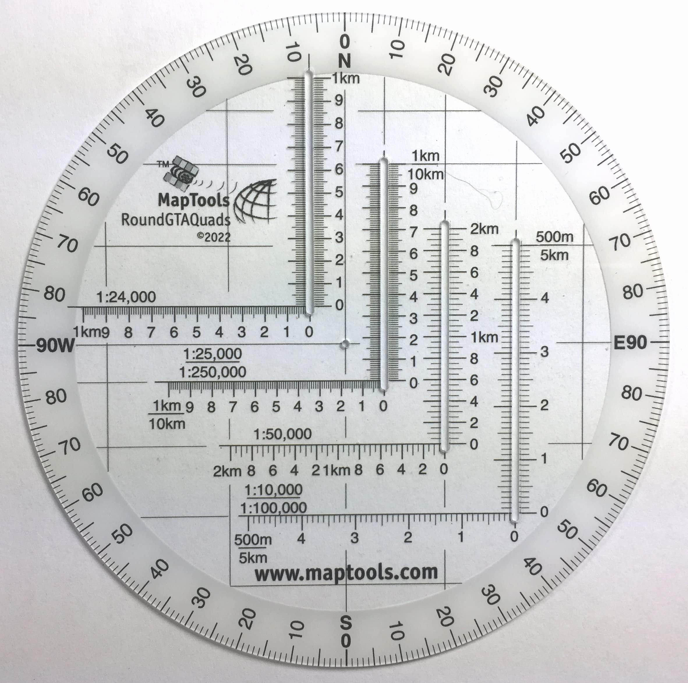 Amazon.com: MapTools Round Military Coordinate Scale and Protractor in ...