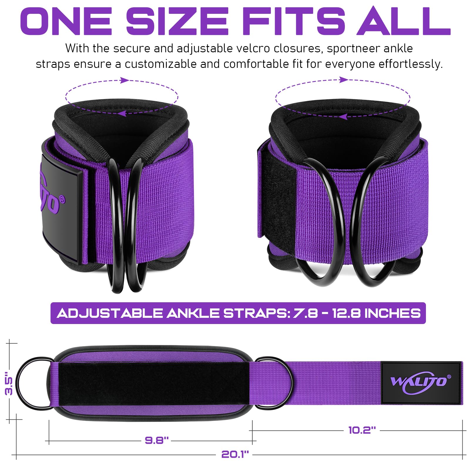 Snapklik.com : WALITO Gym Ankle Straps For Working Out - Glute Ankle ...