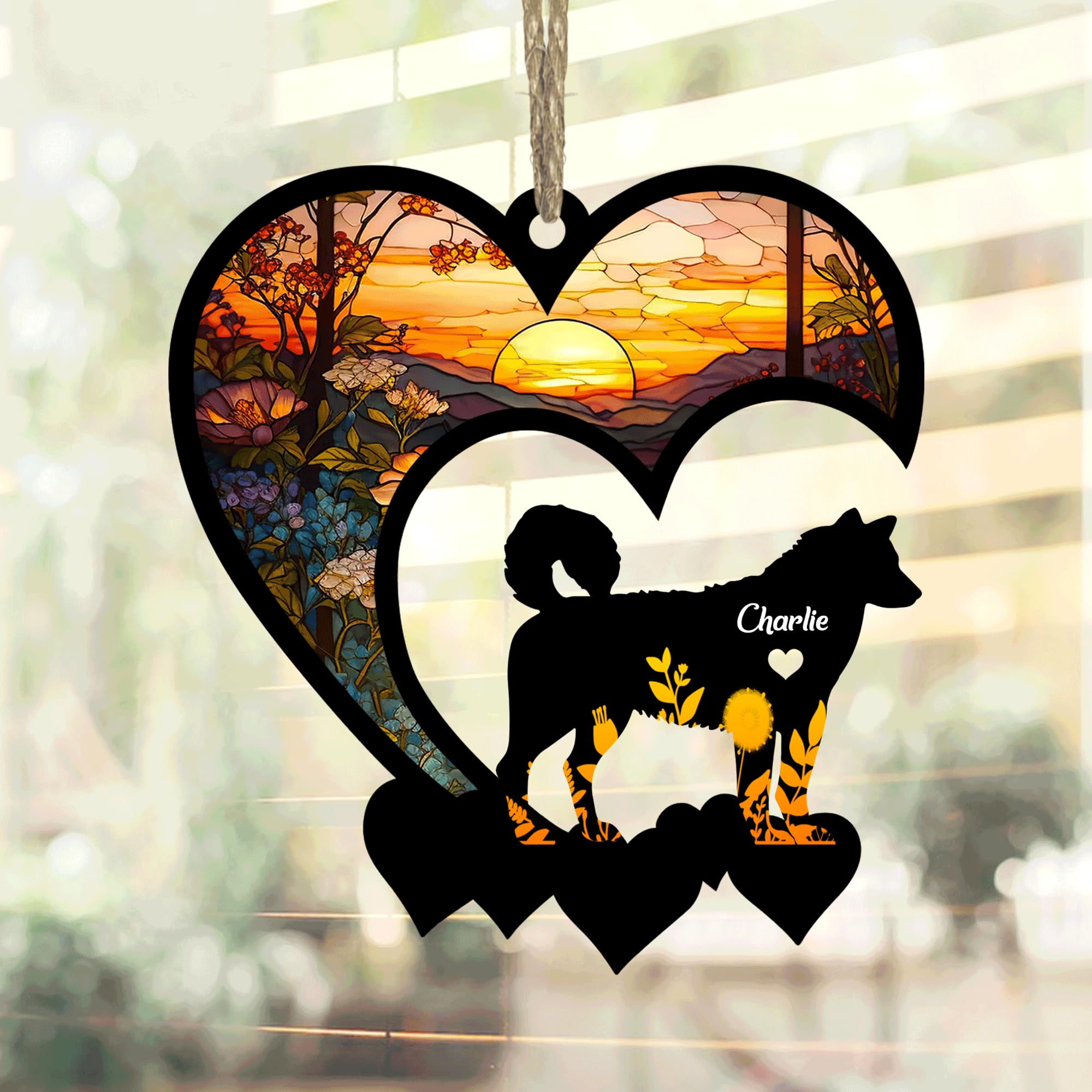 Amazon.com: Lovely POD Husky Suncatcher, Personalized Husky Memorial ...