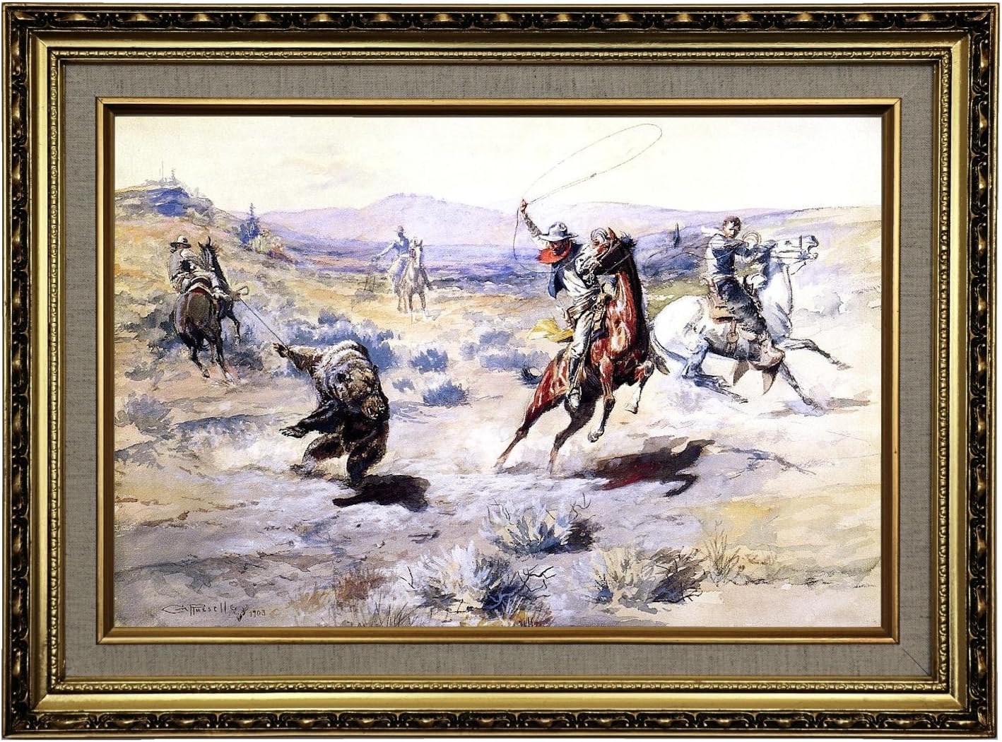 Amazon.com: Historic Art Gallery Grizzly (Also Known as Roping a ...