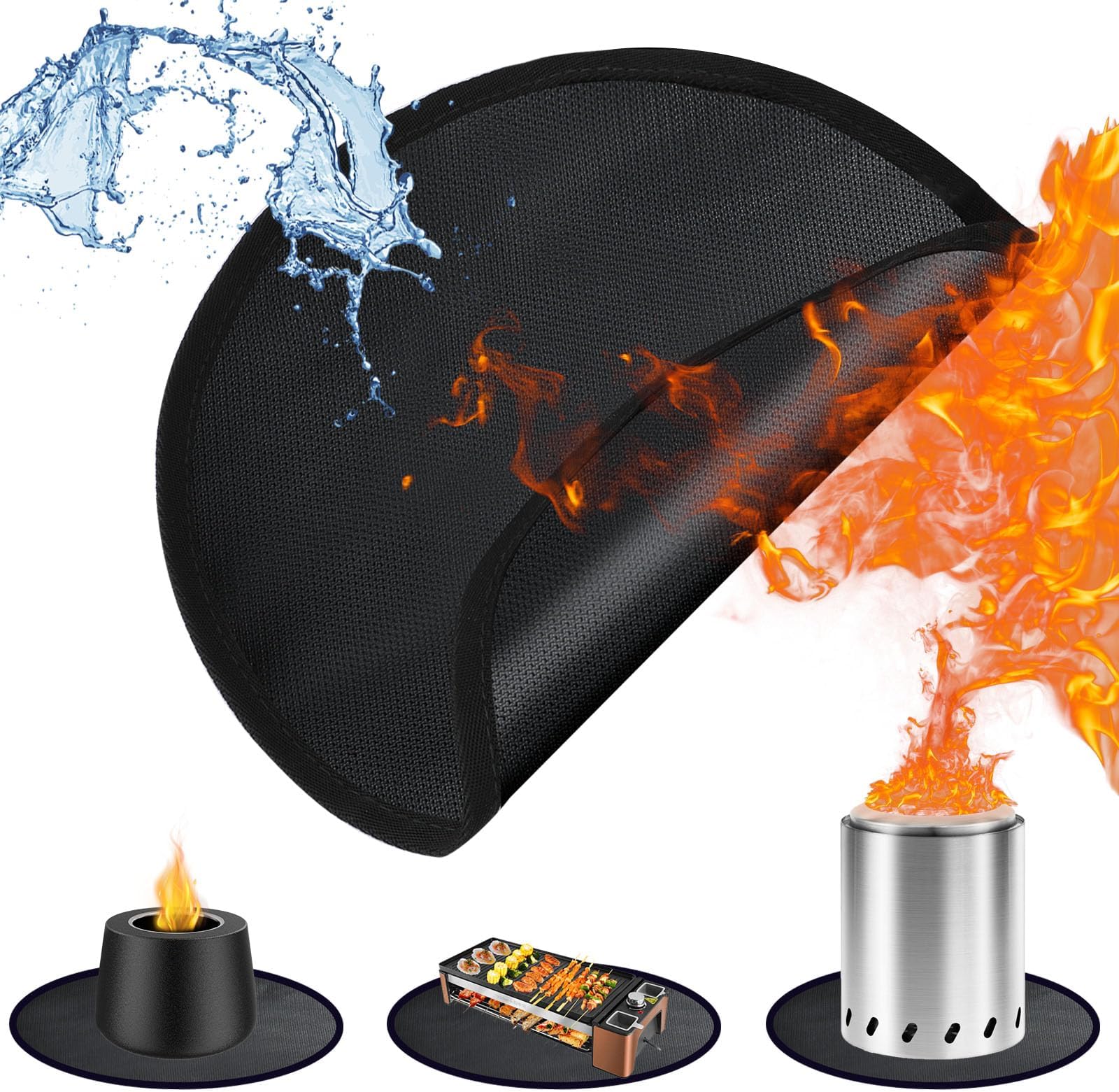Amazon.com: CDLV 20'' Fire Pit Mat for Solo Stove Bonfire, 3-Layer ...